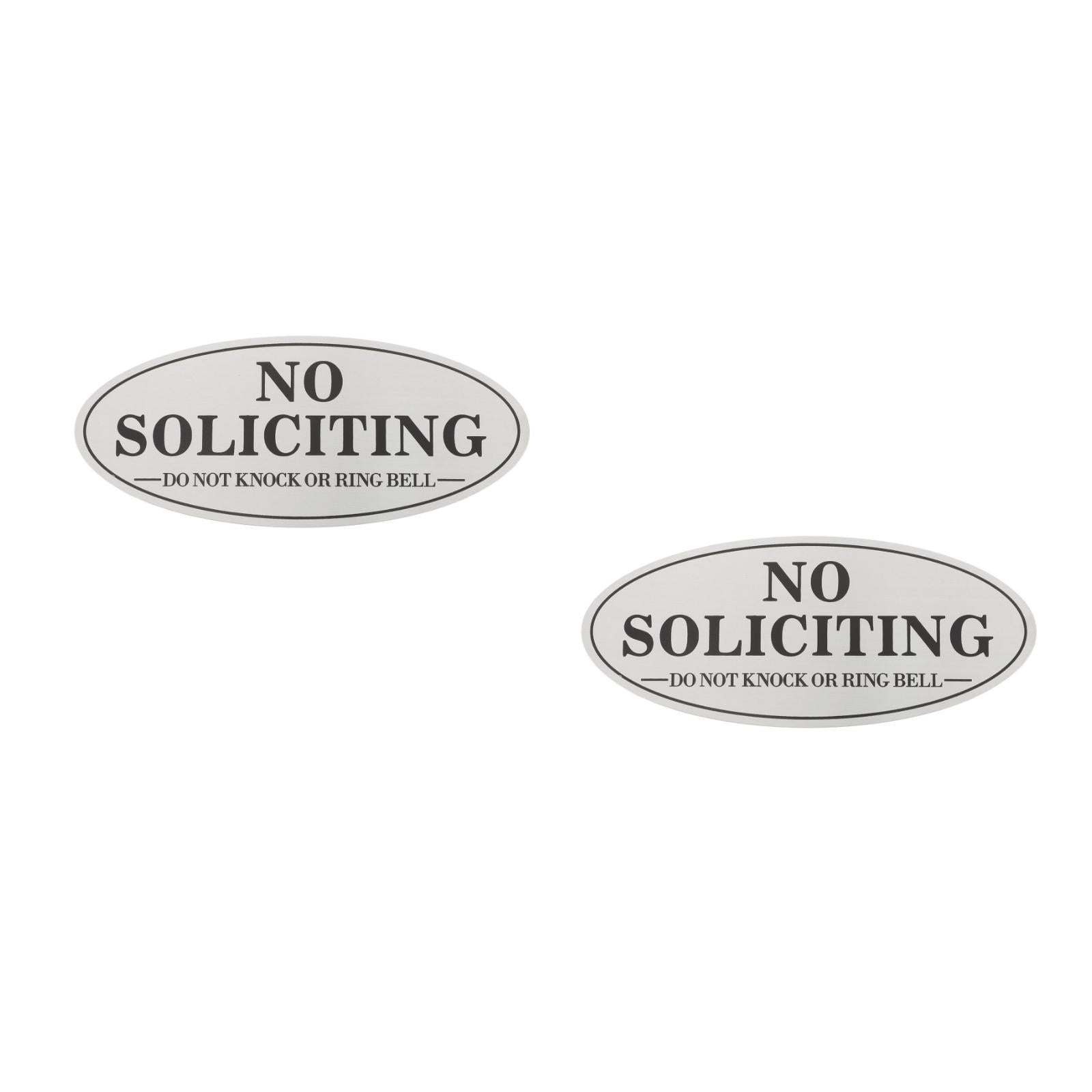 WORGEOUS 2pcs No Soliciting Sign For House Weatherproof Self Adhesive ...
