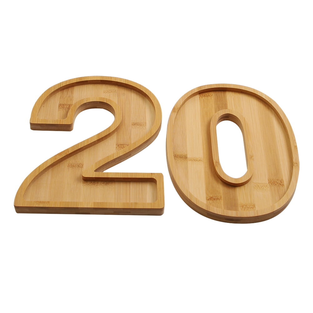 WORGEOUS 2pcs Number Charcuterie Tray Fillable Number Charcuterie Board ...