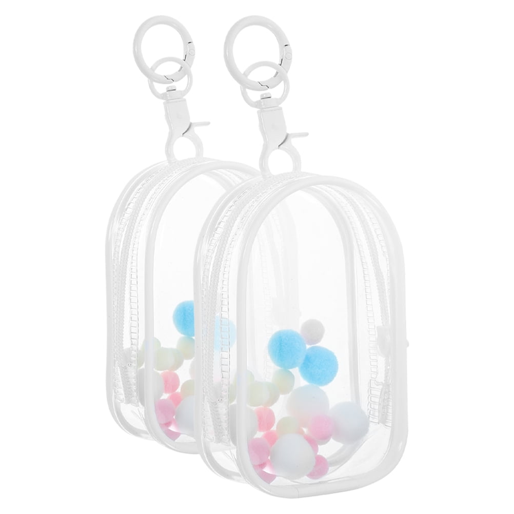 WORGEOUS 2pcs PVC Clear Doll Display Bag with Zipper Closure Collectibles Display Case for Mini ...