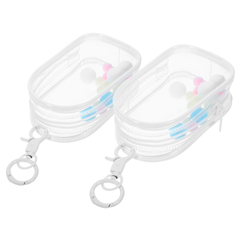 WORGEOUS 2pcs PVC Clear Doll Display Bag with Zipper Closure Collectibles Display Case for Mini ...