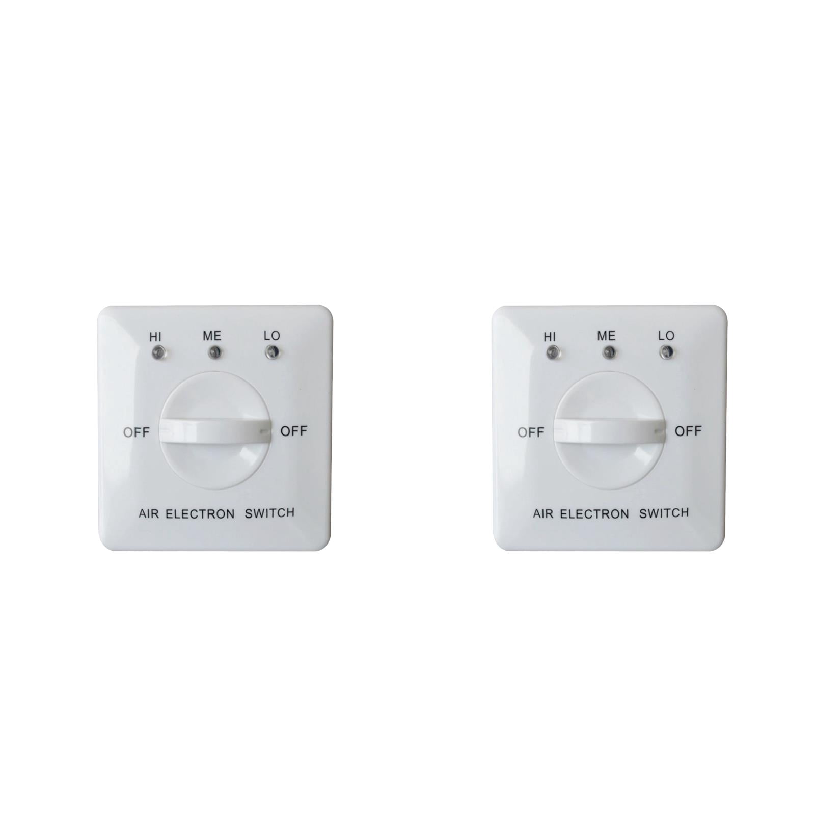 WORGEOUS 2pcs Panel Fan Controller Fan Coil Three-speed Control Central ...