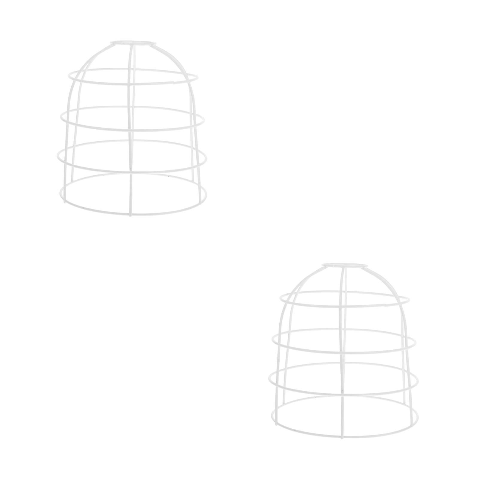 WORGEOUS 2pcs Pendant Light Metal Guard Vintage Light Cage Guard Lamp ...