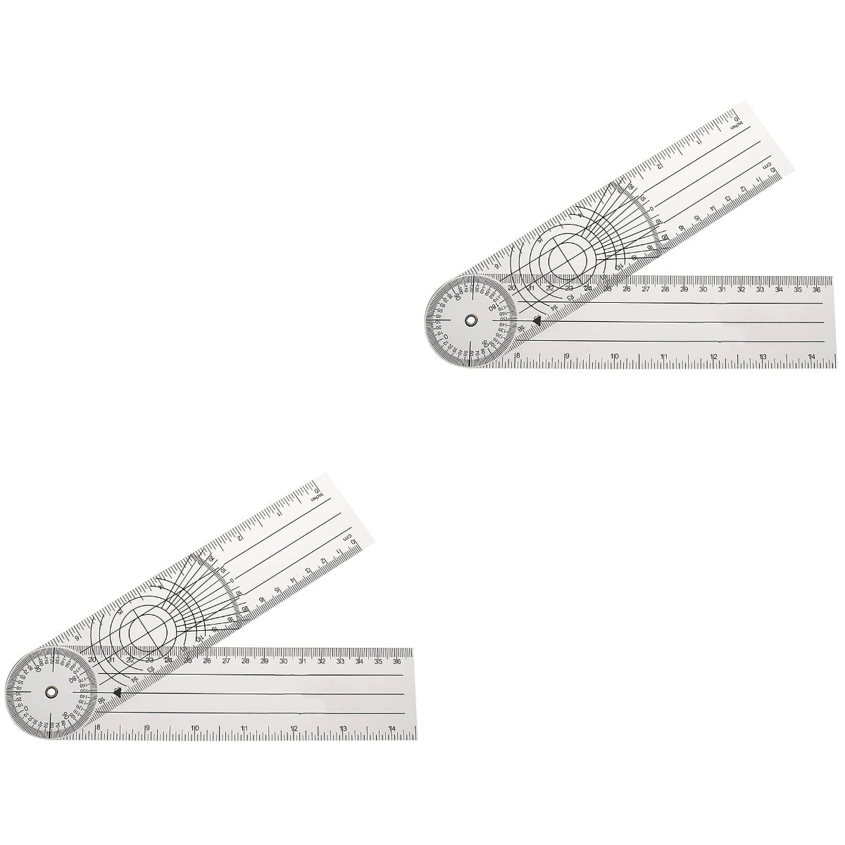 WORGEOUS 2pcs Physical Therapy Goniometer Angle Ruler Protractor Rotary ...