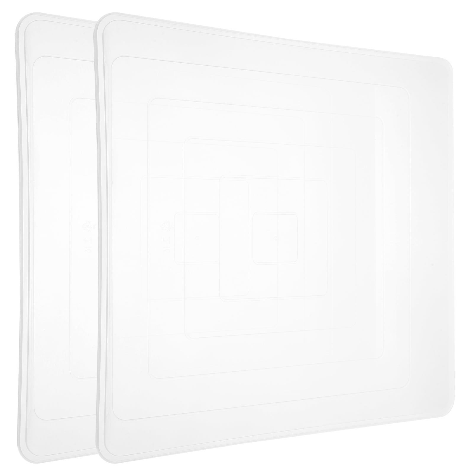 WORGEOUS 2pcs Planter Water Tray Square Plastic Flower Pot Bottom Trays ...