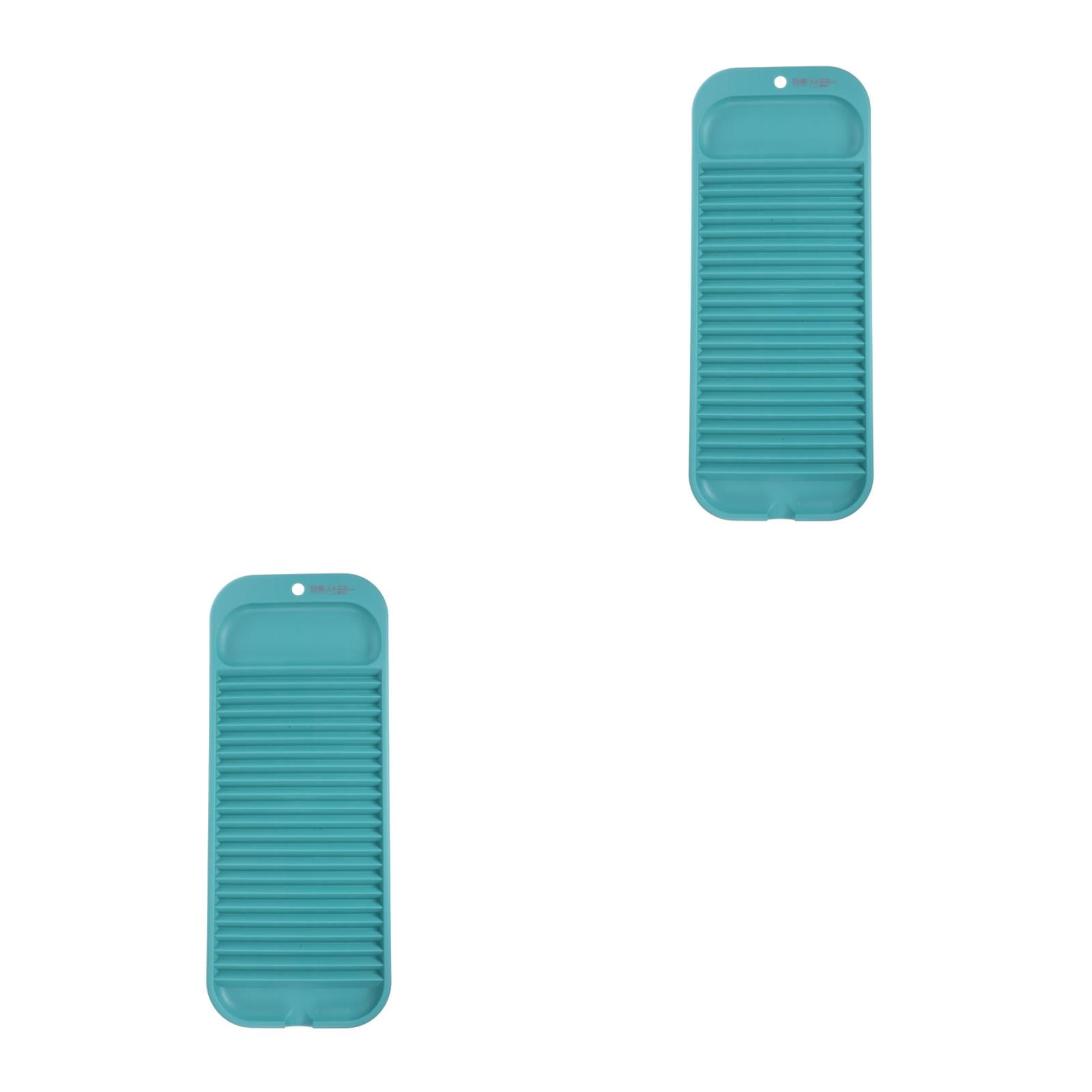 WORGEOUS 2pcs Plastic Mini Washboard With Soap Holder Washing Board ...