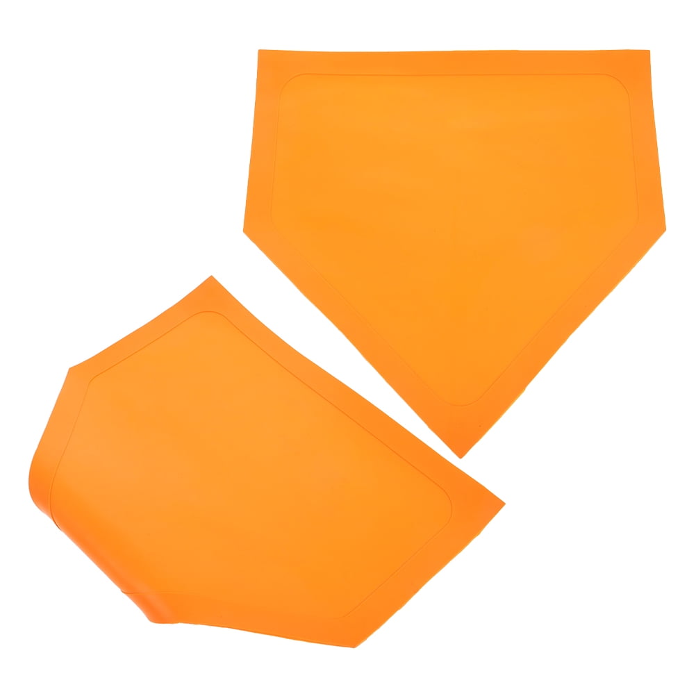 WORGEOUS 2pcs Portable Softball Home Plate Baseball Marker Plate Kickball Base Ideal For Gym ...