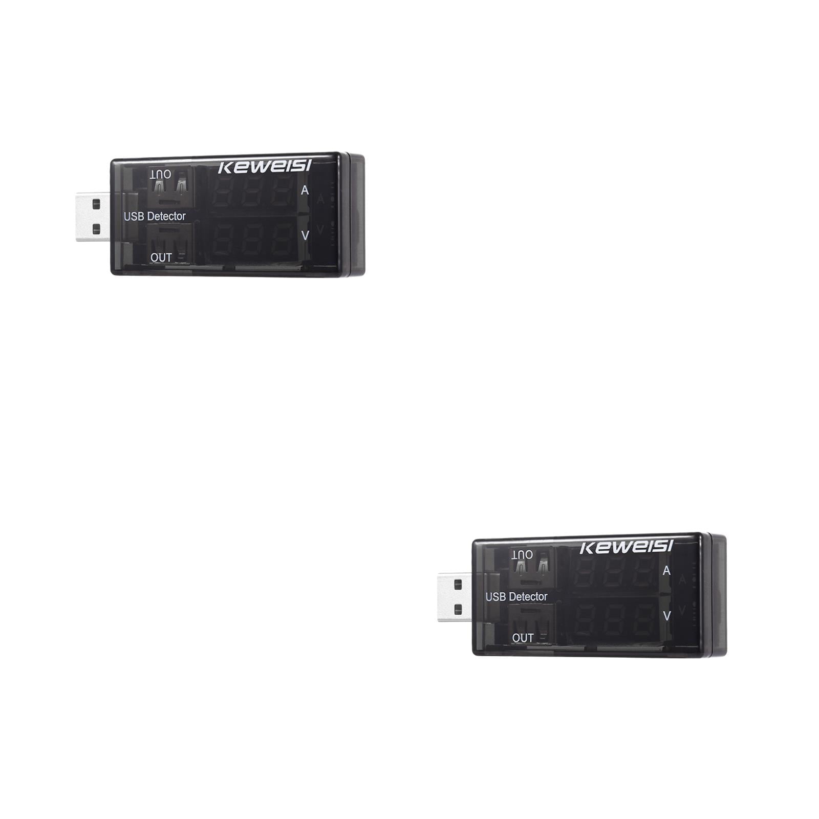WORGEOUS 2pcs Portative USB Charger Wattage Voltage and Current Tester ...