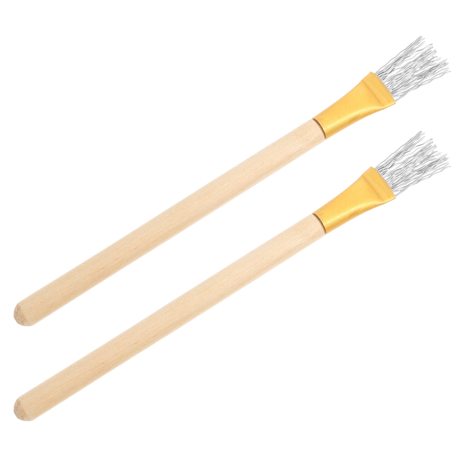 WORGEOUS 2pcs Pottery Clay Wire Brushes With Wooden Handles Clay Texture Brush Sculpting Tools ...