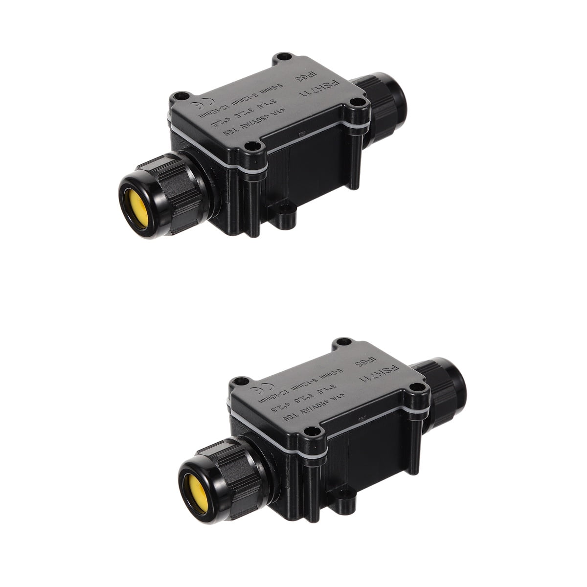 WORGEOUS 2pcs Project Box Plastic Electrical Box 2-way Weatherproof ...