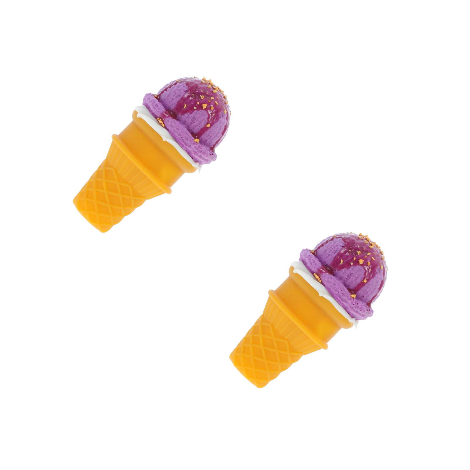 WORGEOUS 2pcs Realistic Fake Ice Cream Cones Artificial Dessert Display ...