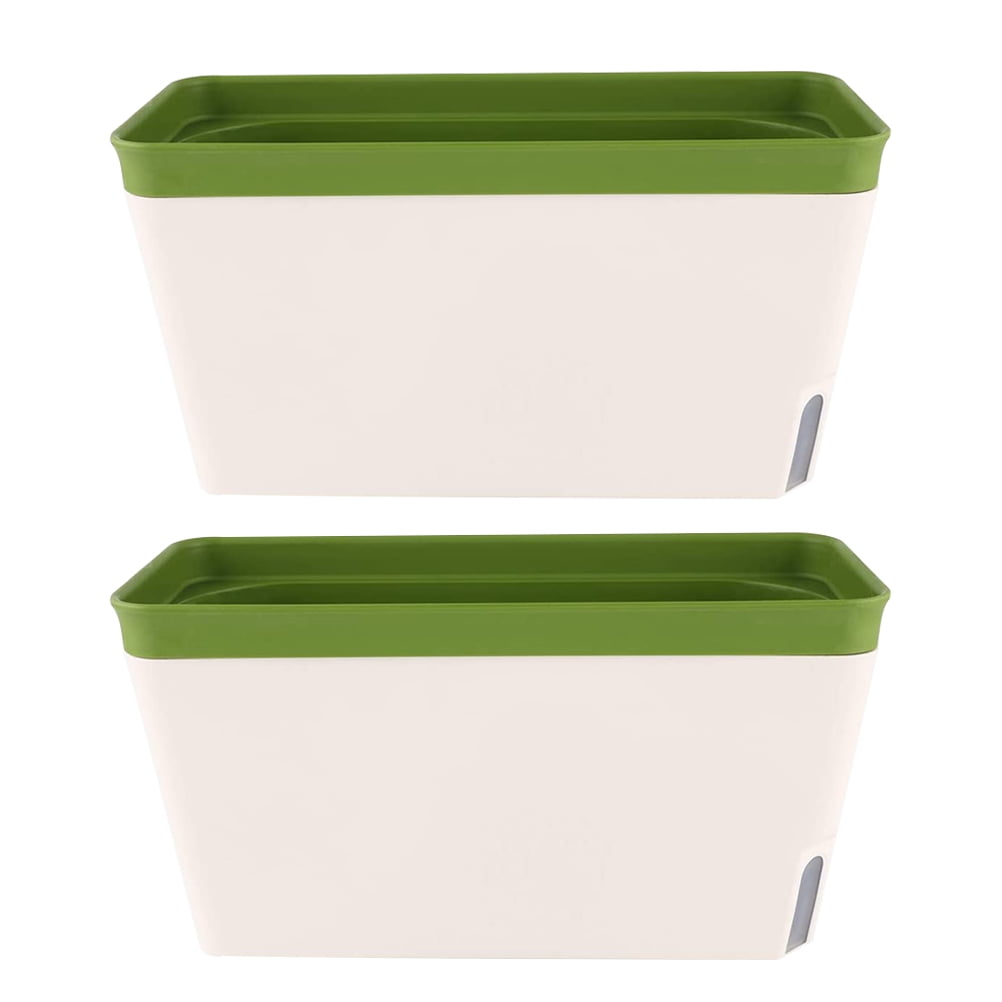 WORGEOUS 2pcs Rectangular Flowerpot Flower Basins Self Watering ...