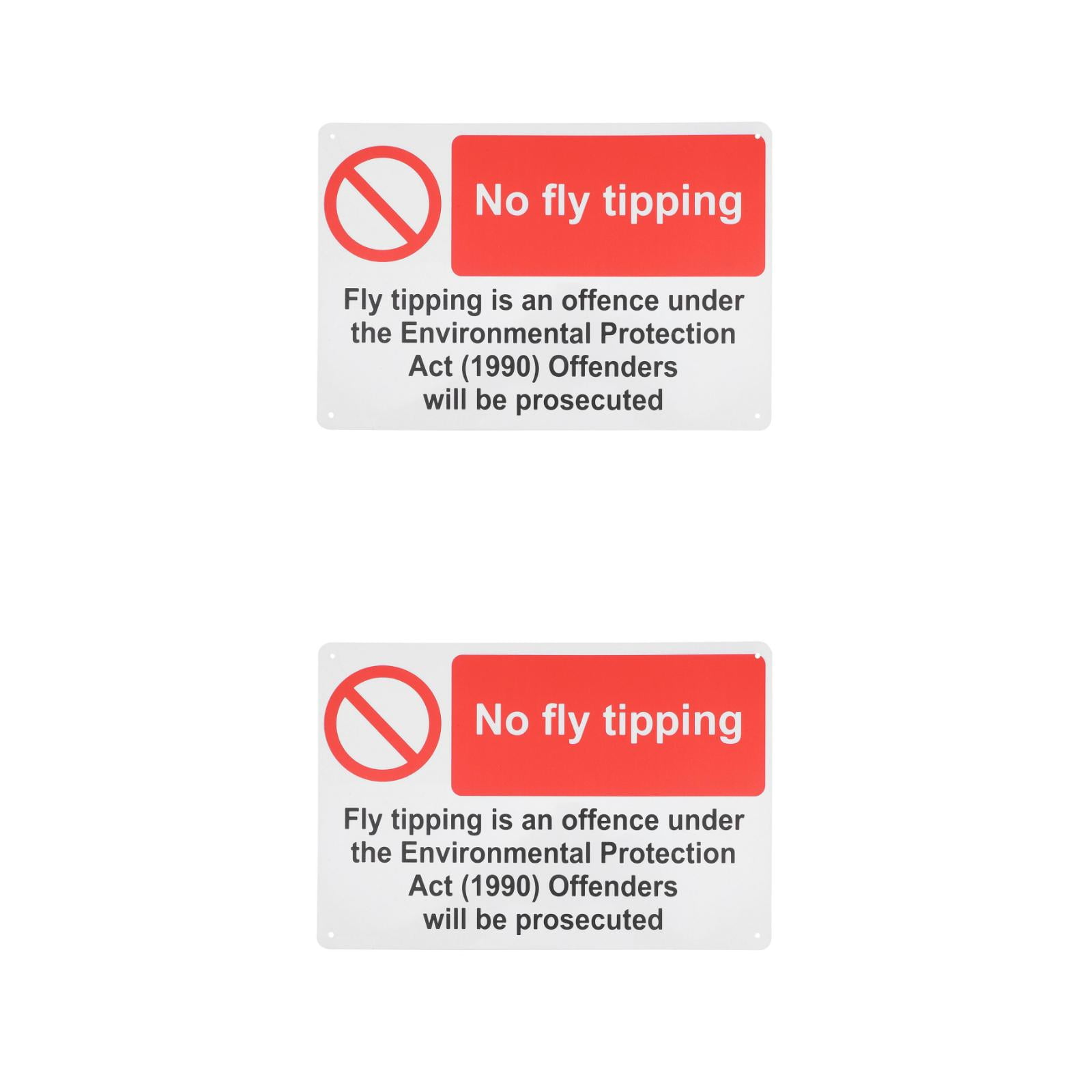 WORGEOUS 2pcs Replacing No Littering Warn Sign No Dumping Sign Outside ...