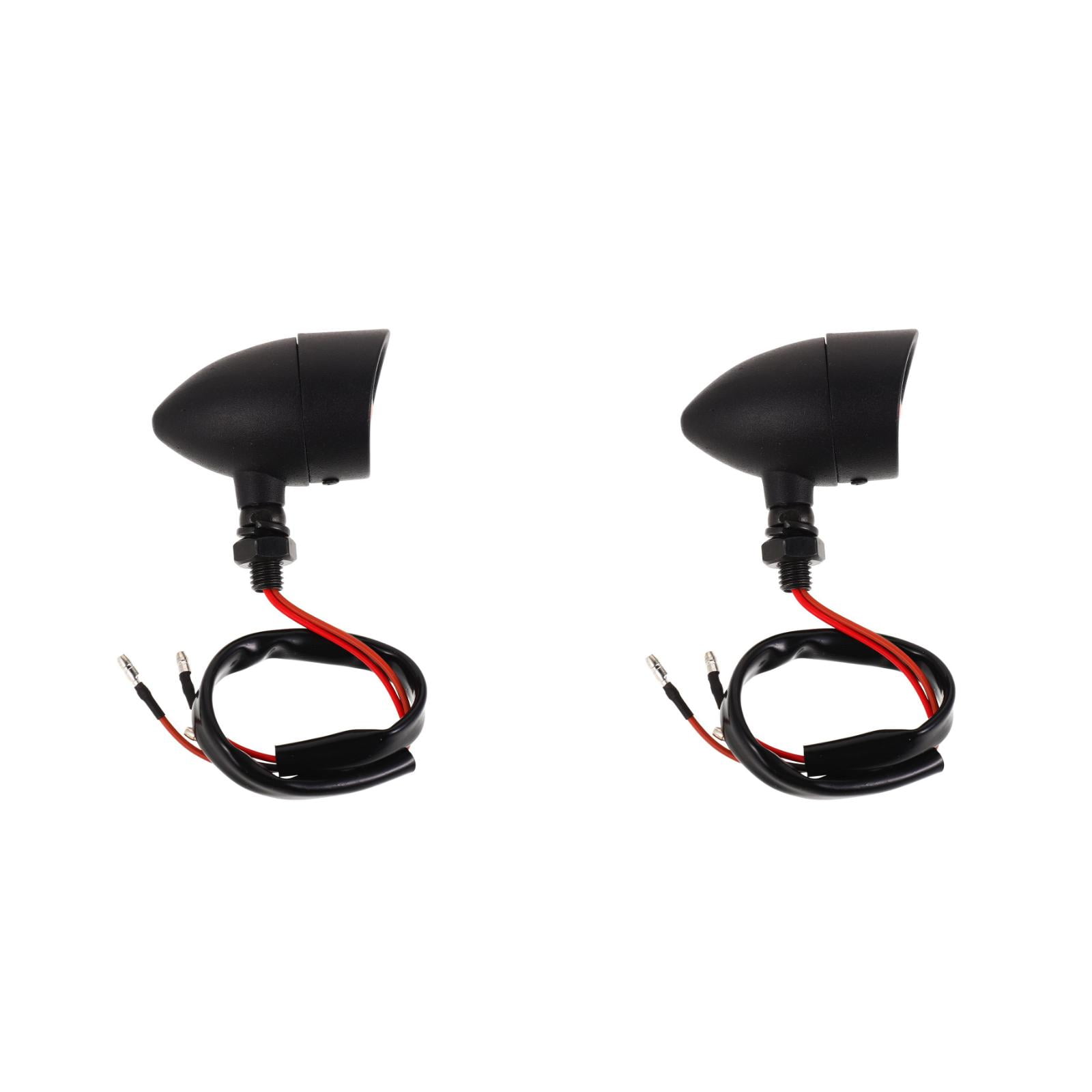 GOOHOCHY WORGEOUS 2pcs Motorcycle Turn Signal LED Lamp with Retro Metal ...