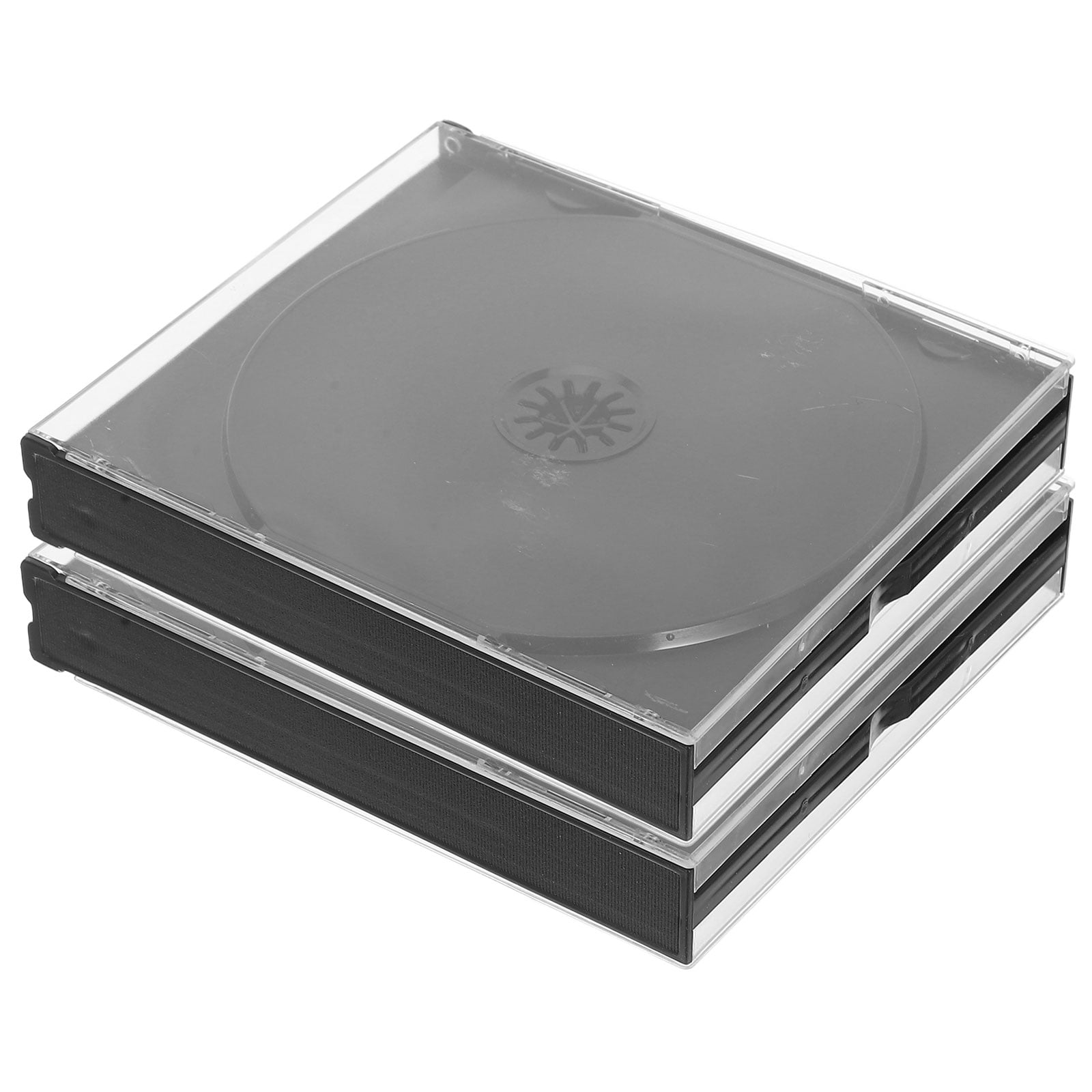 WORGEOUS 2pcs Reusable CD Plastic Case Disc Protective Shell Standard ...