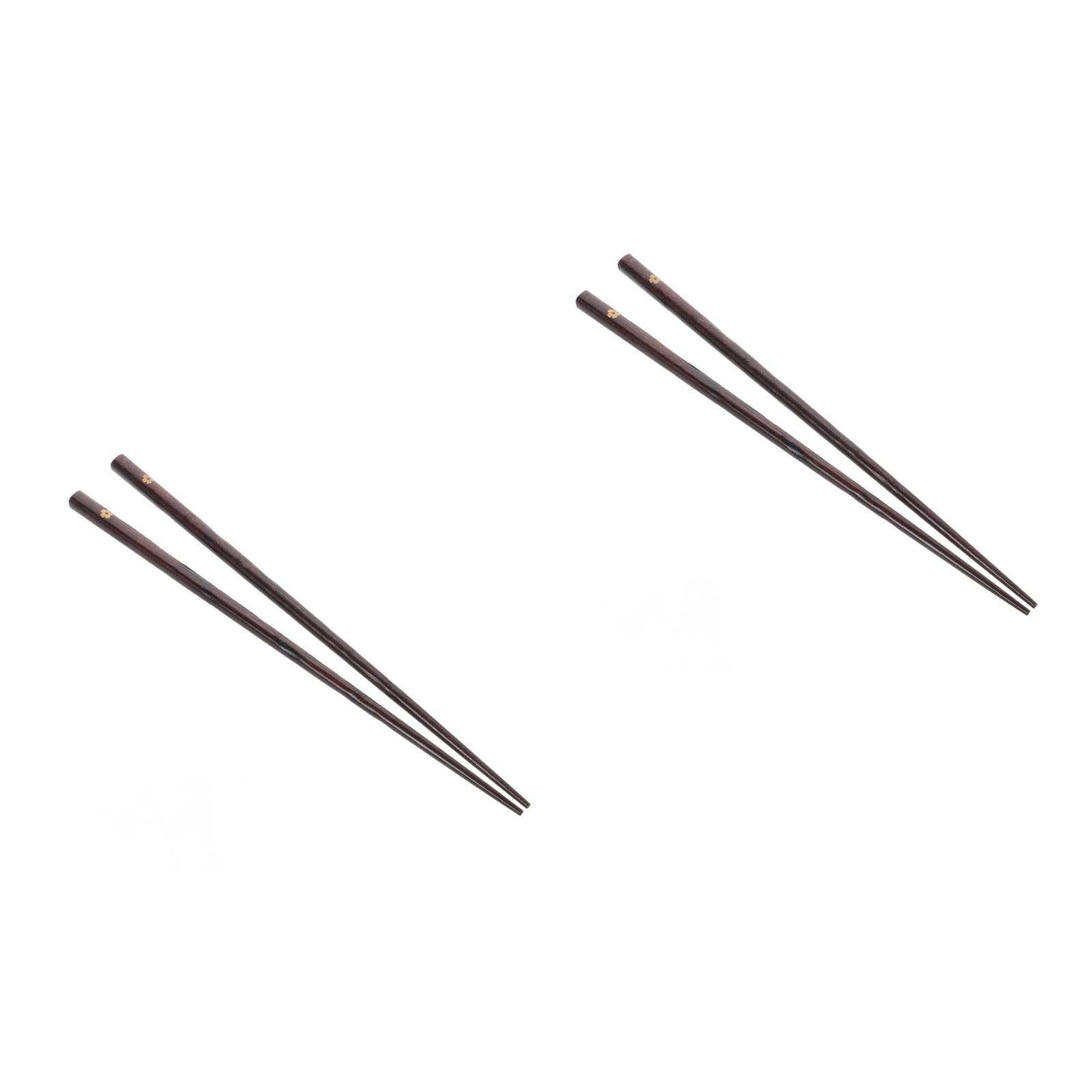 WORGEOUS 2pcs Reusable Wooden Chopsticks for Adults and Kids Long ...