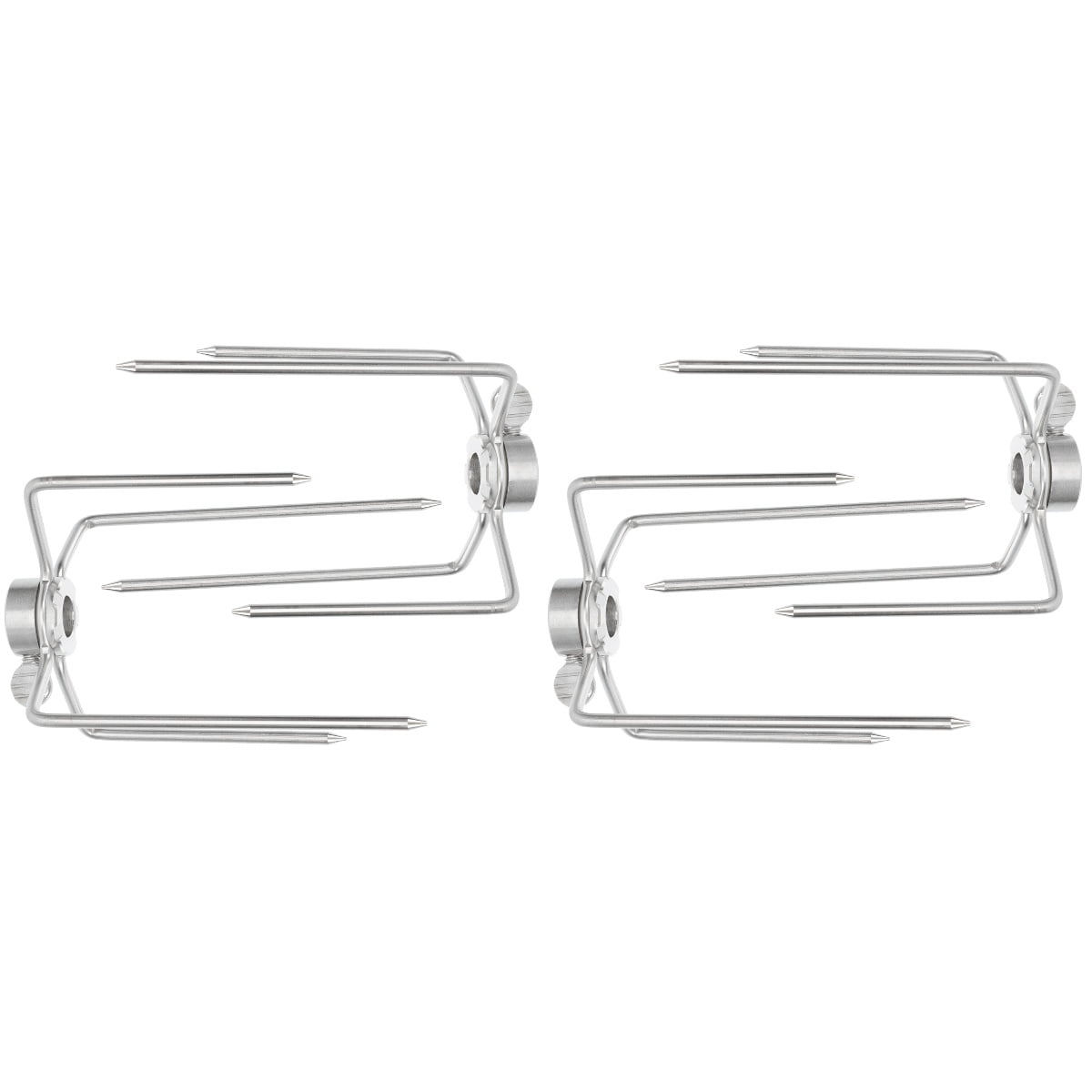 WORGEOUS 2pcs Rotisserie Meat Forks Chicken Rack: 2Pcs Barbeque Fork ...