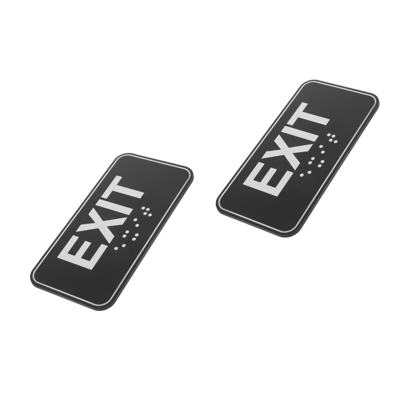 WORGEOUS 2pcs Self-Adhesive Braille Exit Sign for Emergency Indication ...