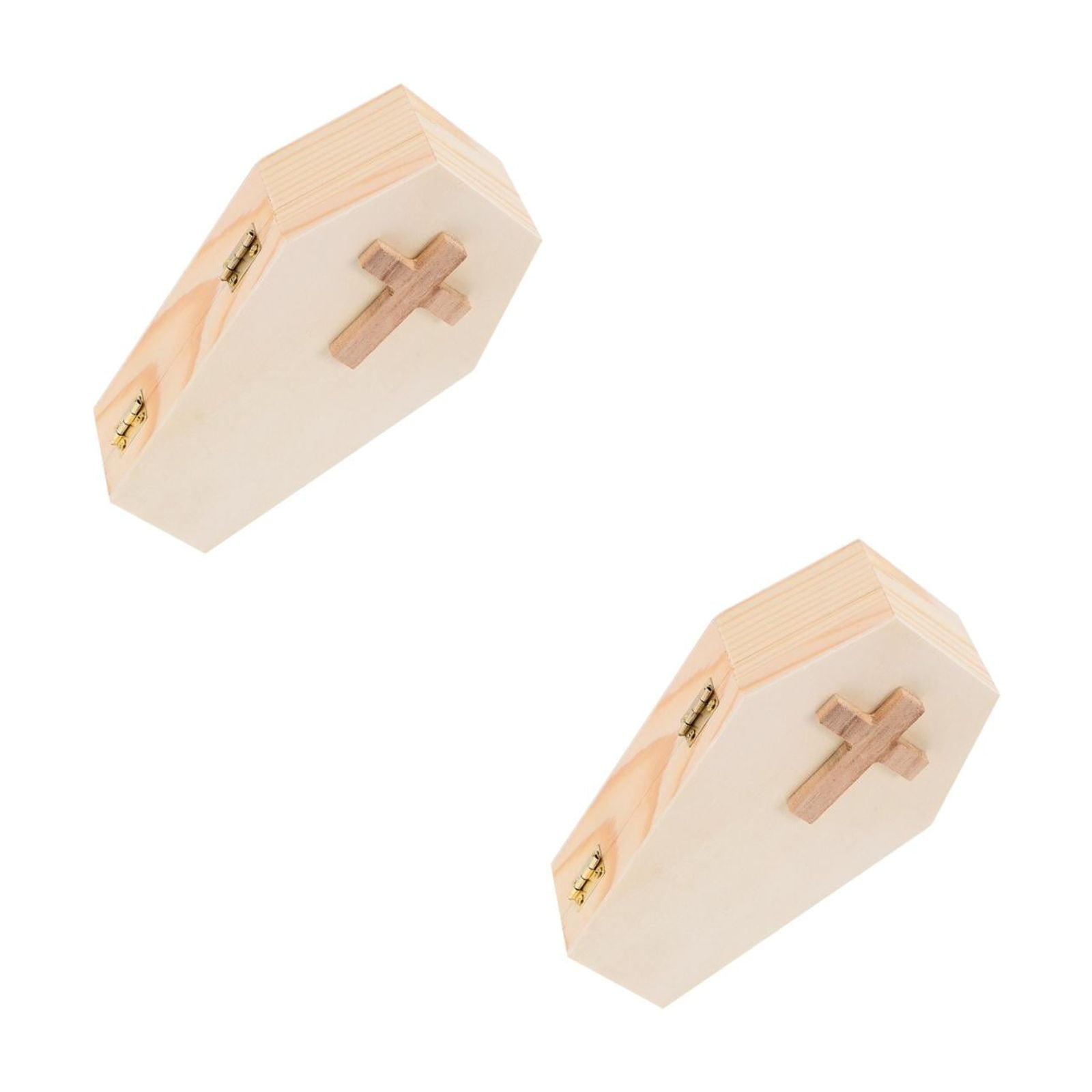WORGEOUS 2pcs Small Wooden Coffin Simulation Coffin Fake Coffin Model ...