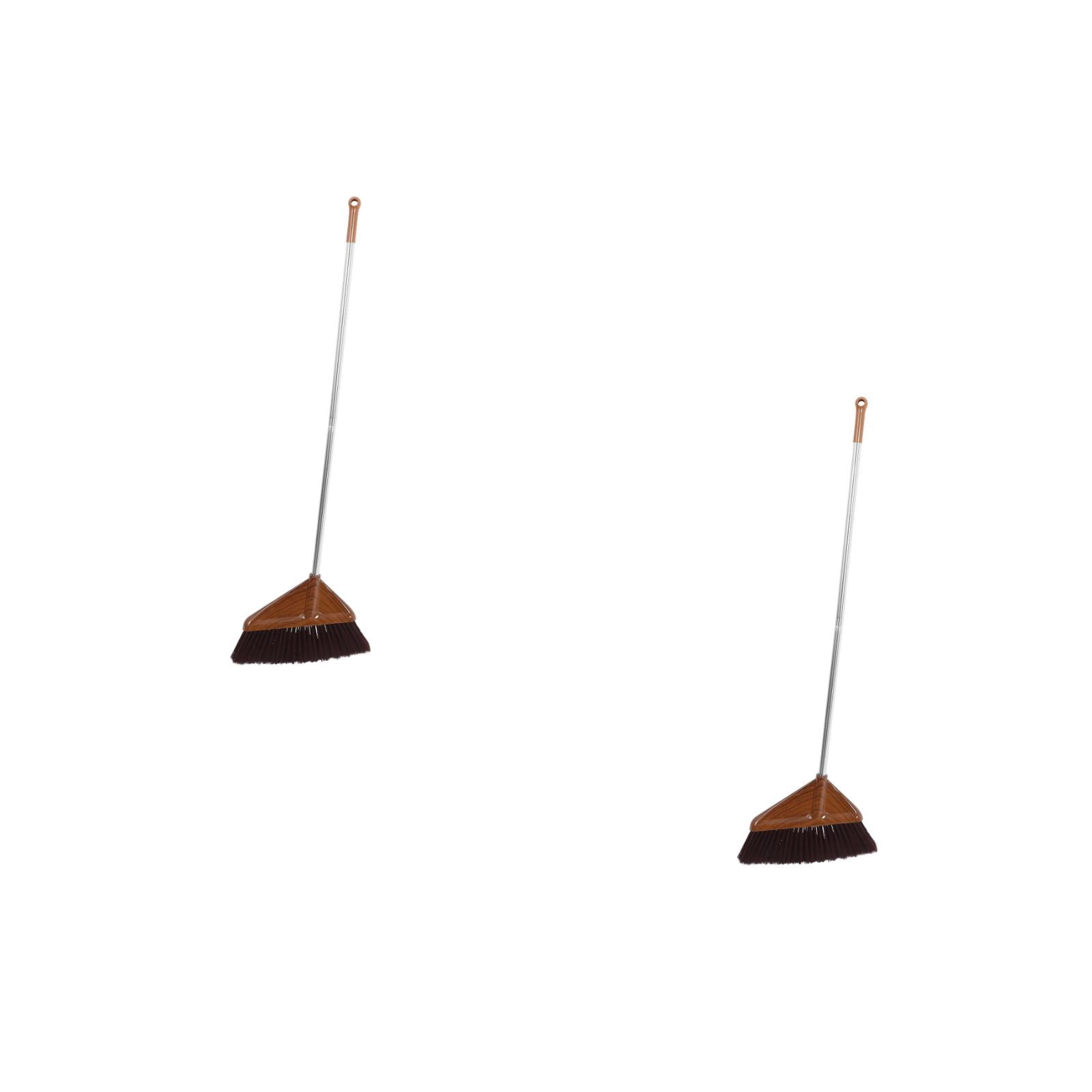 FUTUREORYY WORGEOUS 2pcs Household Broom with Wood Grain Pattern Soft ...