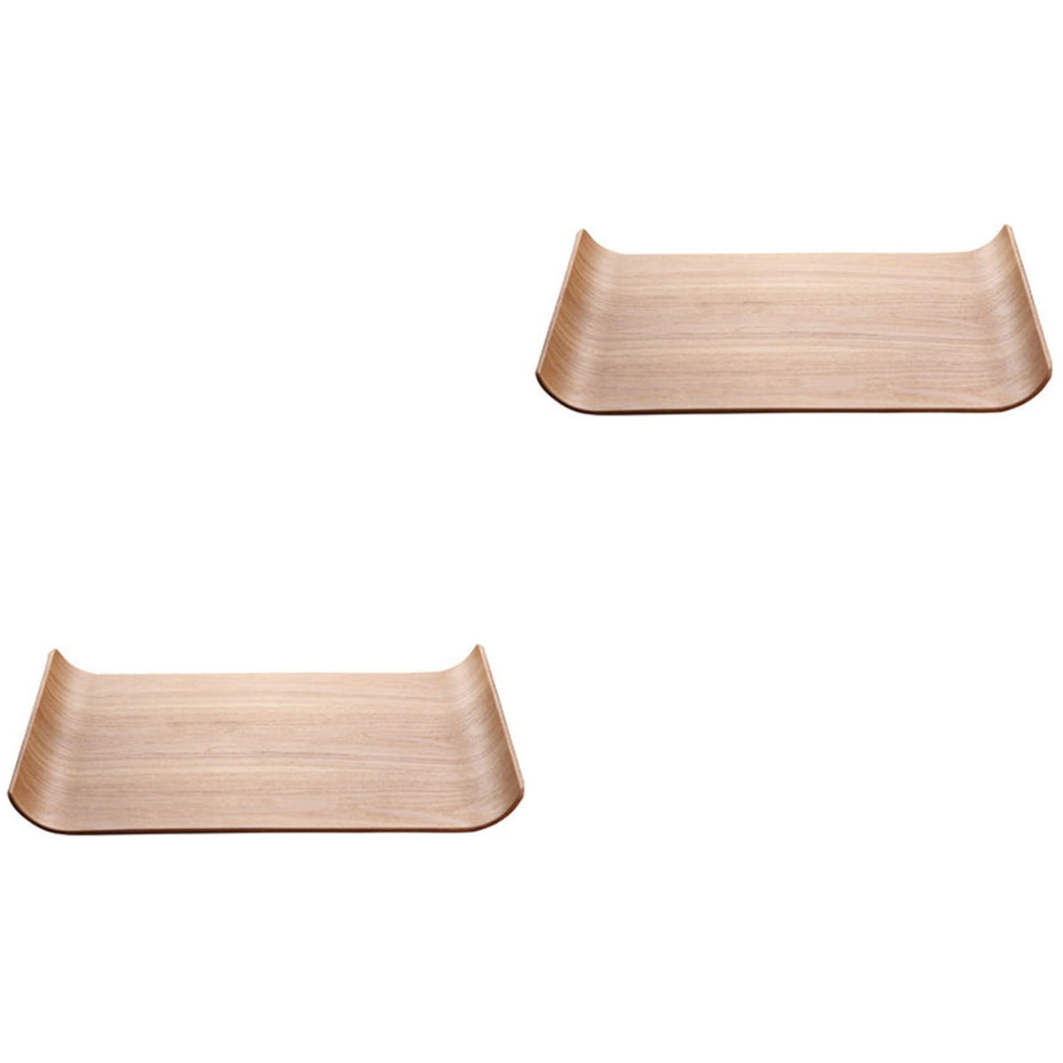 WORGEOUS 2pcs Solid Wood Square Friut Tray Ashtree Creative Cake Tray Wooden Food Serving Tray ...