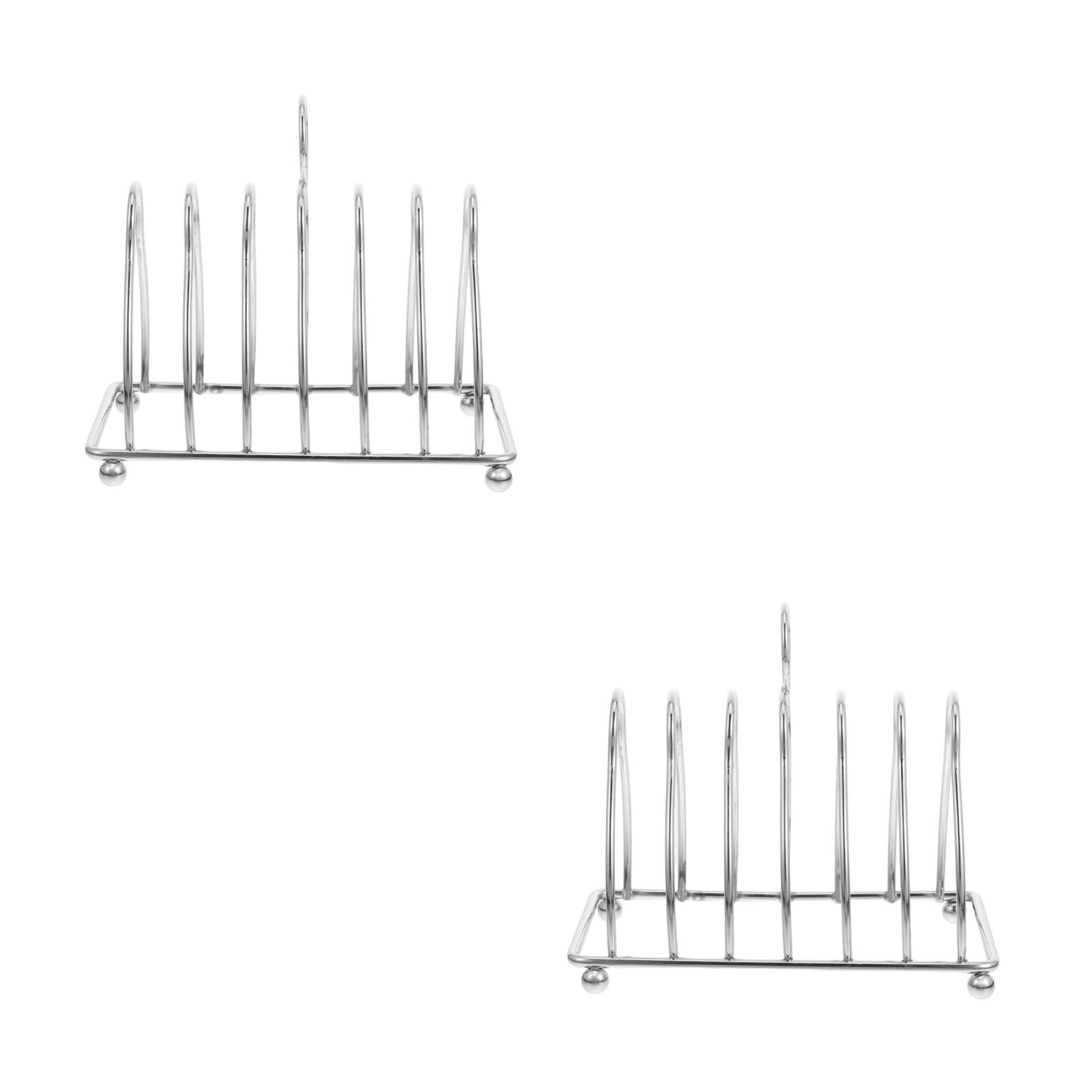 WORGEOUS 2pcs Stainless Steel Bread Shelf Stand Toast Stand Tabletop ...