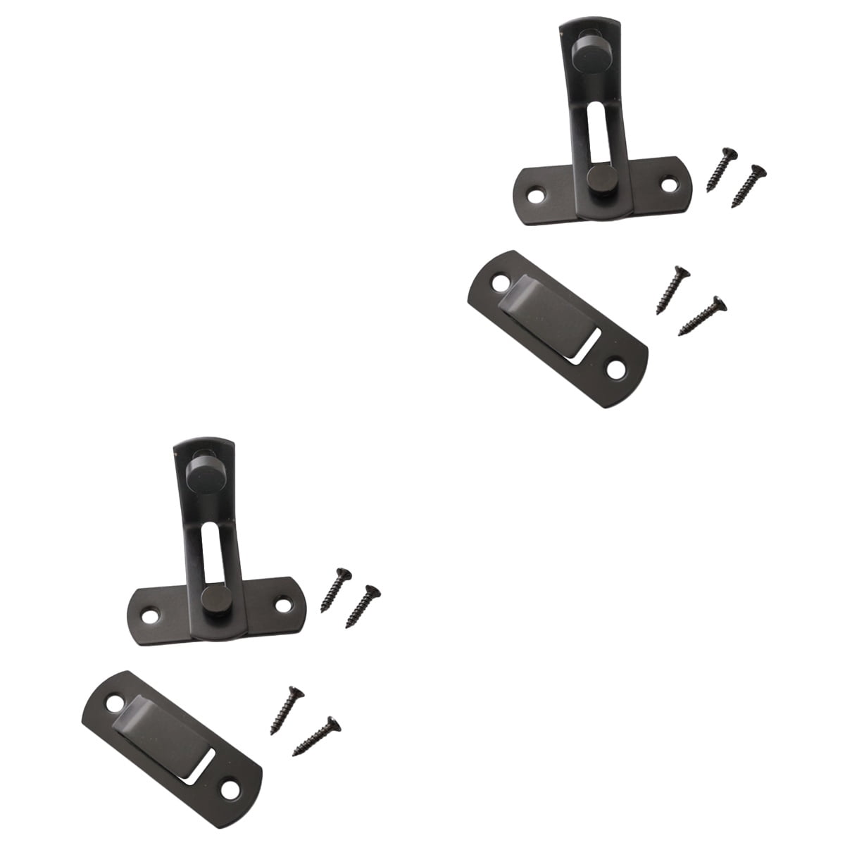 WORGEOUS 2pcs Stainless Steel Hook Lock Latch 90 Degree Flips Barn Door ...