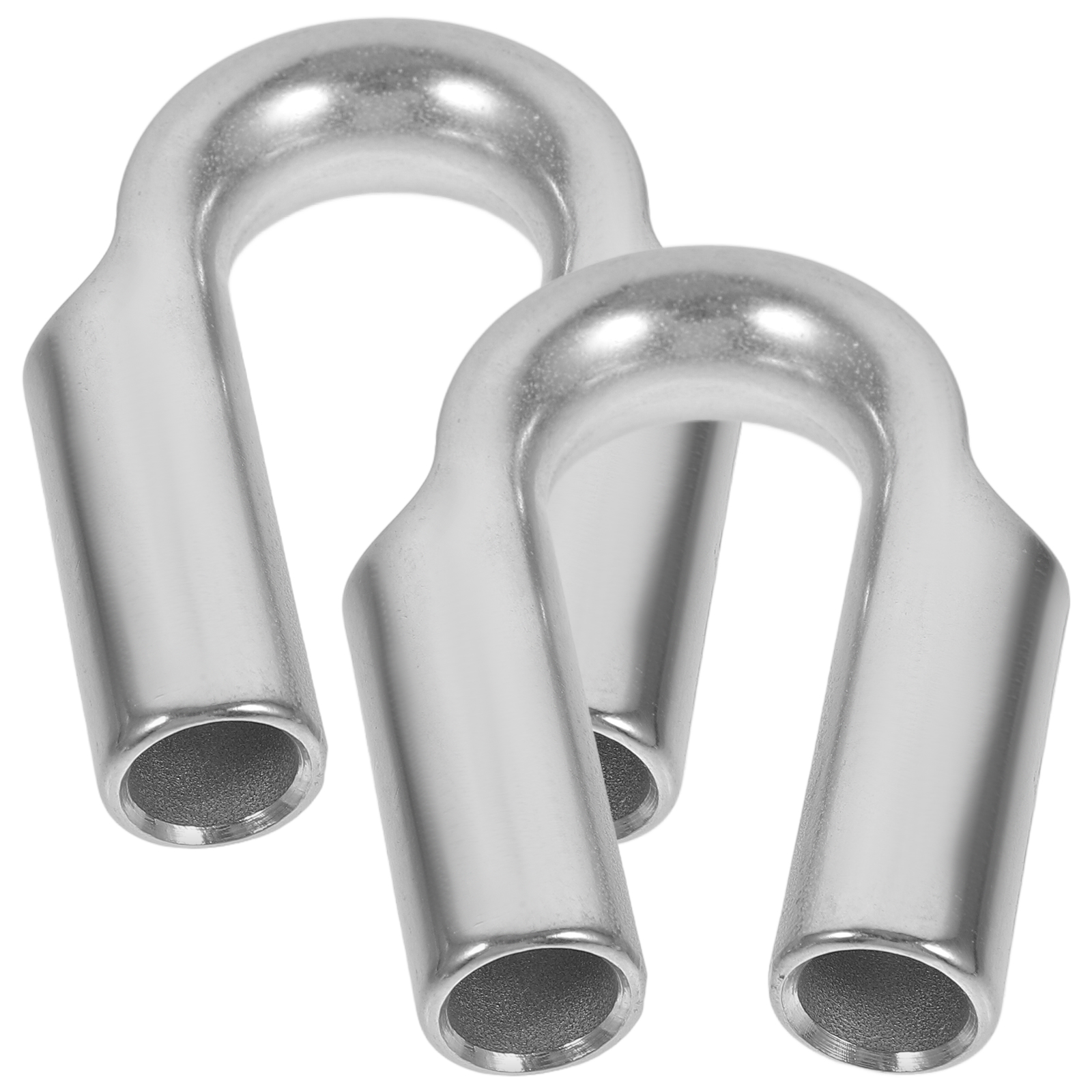 WORGEOUS 2pcs Stainless Steel Rope Tube Thimble with Gusset Wire Rope ...