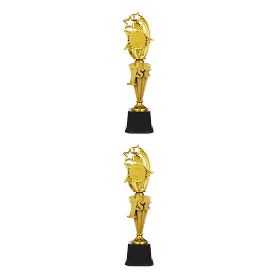 WORGEOUS 2pcs Star Award Trophy School Competitions Plastic Soccer 1st ...
