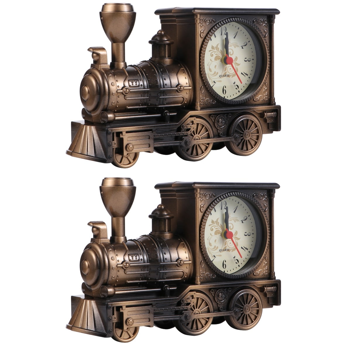 WORGEOUS 2pcs Train Alarm Clock Luxury Retro Style Alarm Clock Novelty ...