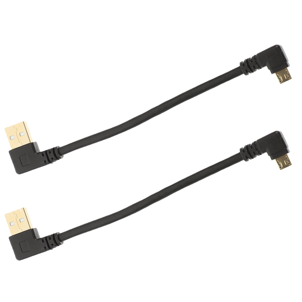 WORGEOUS 2pcs USB Cable To Right Angle Micro USB Short Micro USB Cable ...
