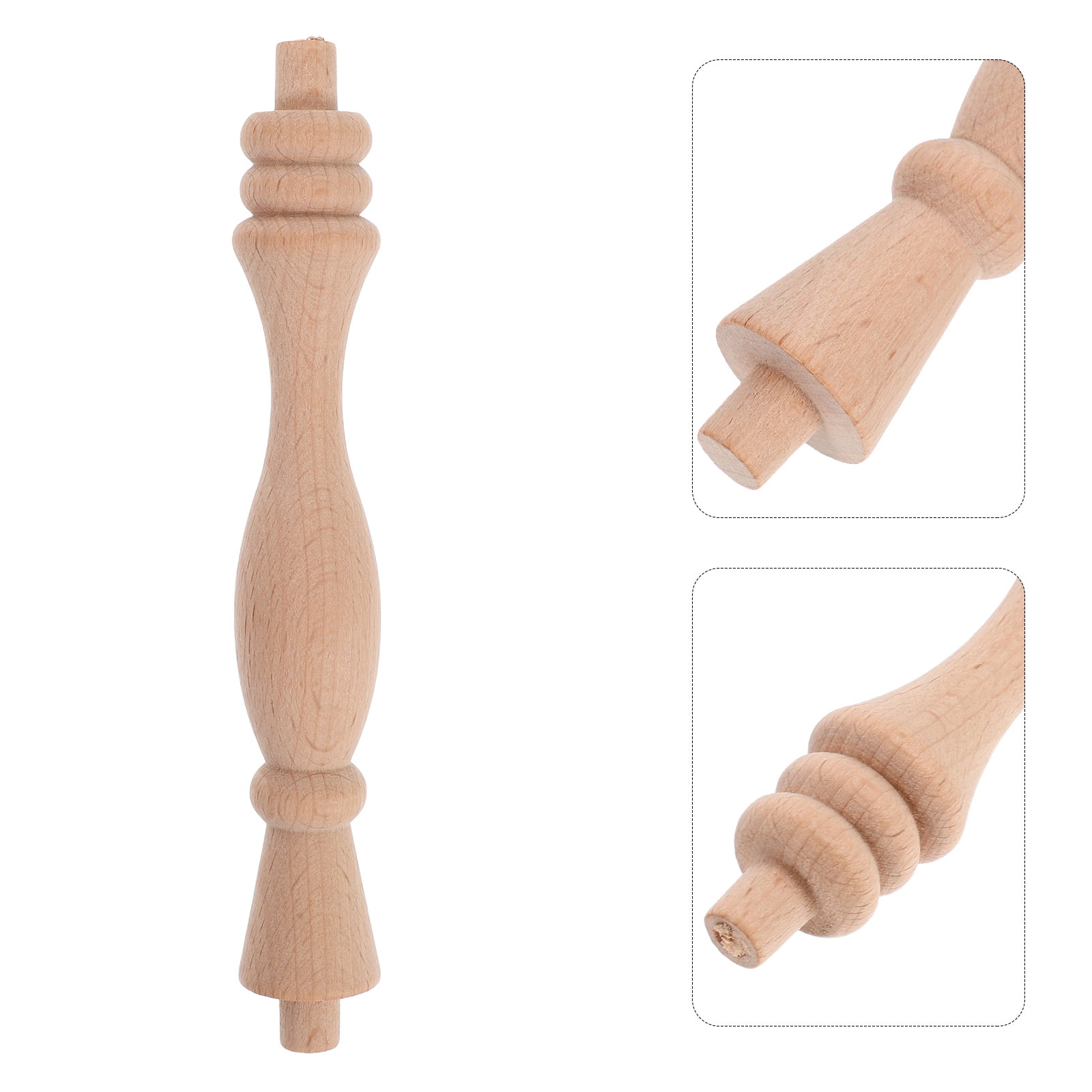 WORGEOUS 2pcs Unpainted Wood Balusters for Indoor Stairs Roman Column ...