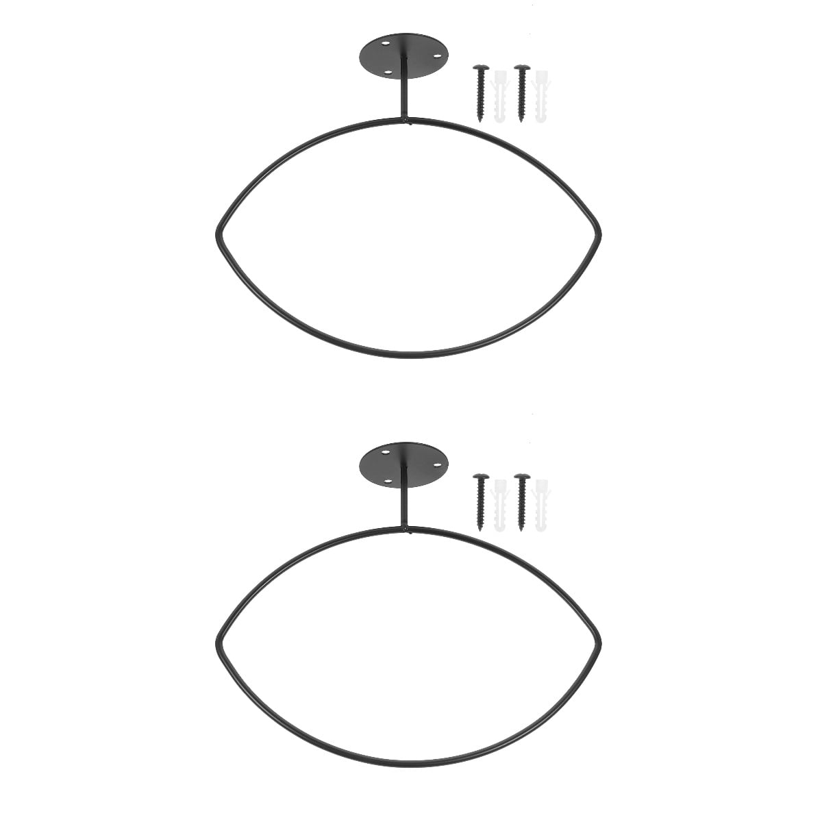 WORGEOUS 2pcs Wall rugby Rack Metal Football Holder Wall rugby Holder ...