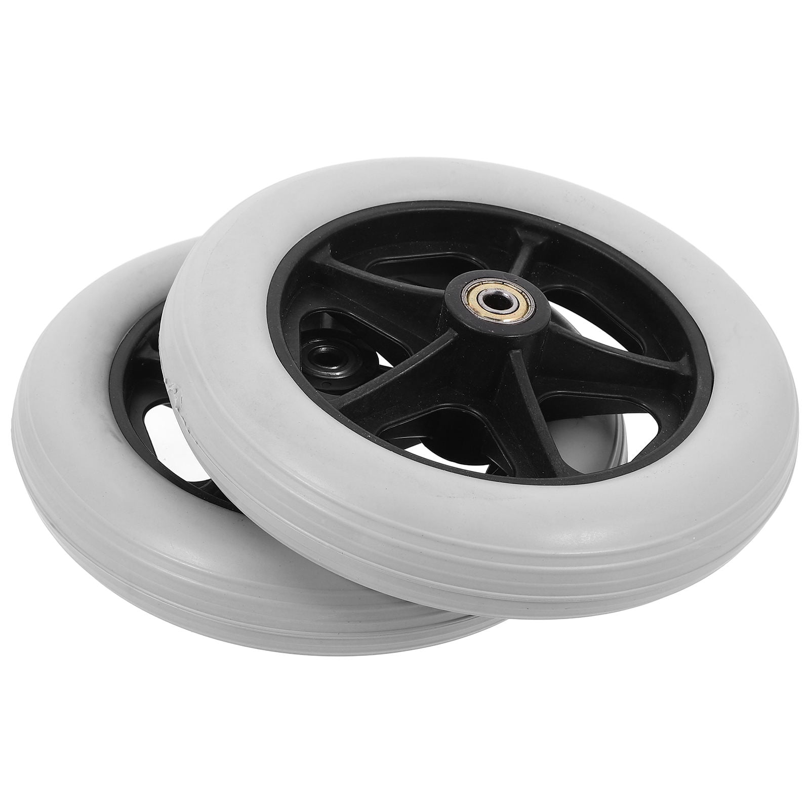 WORGEOUS 2pcs Wheelchair Front Wheel Replacement Drive Transport Chair ...
