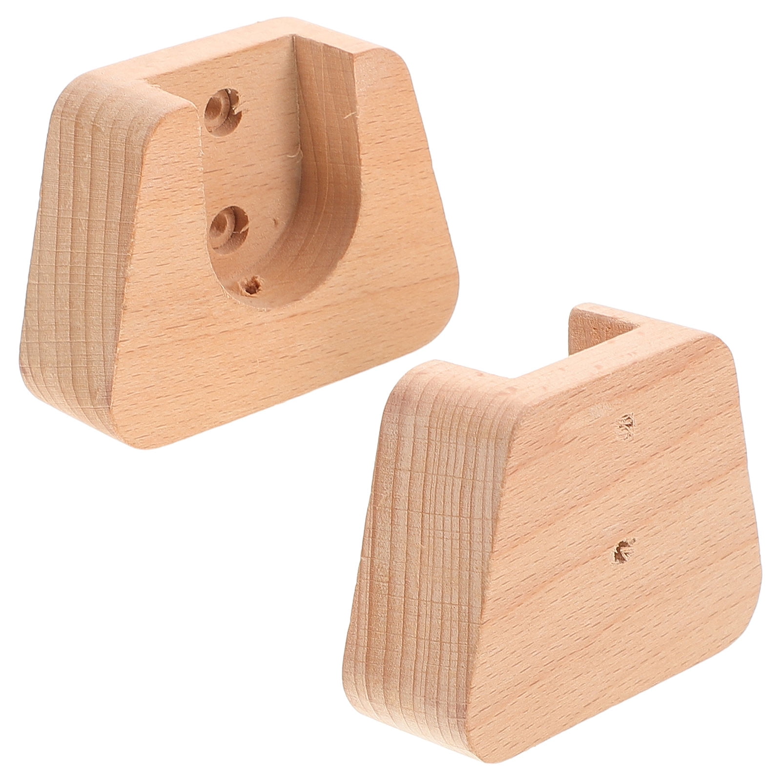 WORGEOUS 2pcs Wood Curtain Rod Holders Curtain Rod Mounting Brackets ...