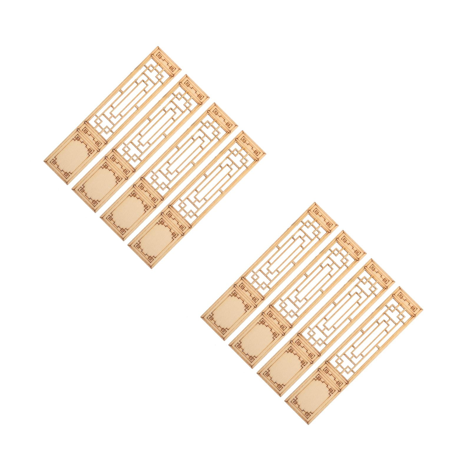 WORGEOUS 2pcs Wood Windows and Doors Unpainted Doors Window House Door ...