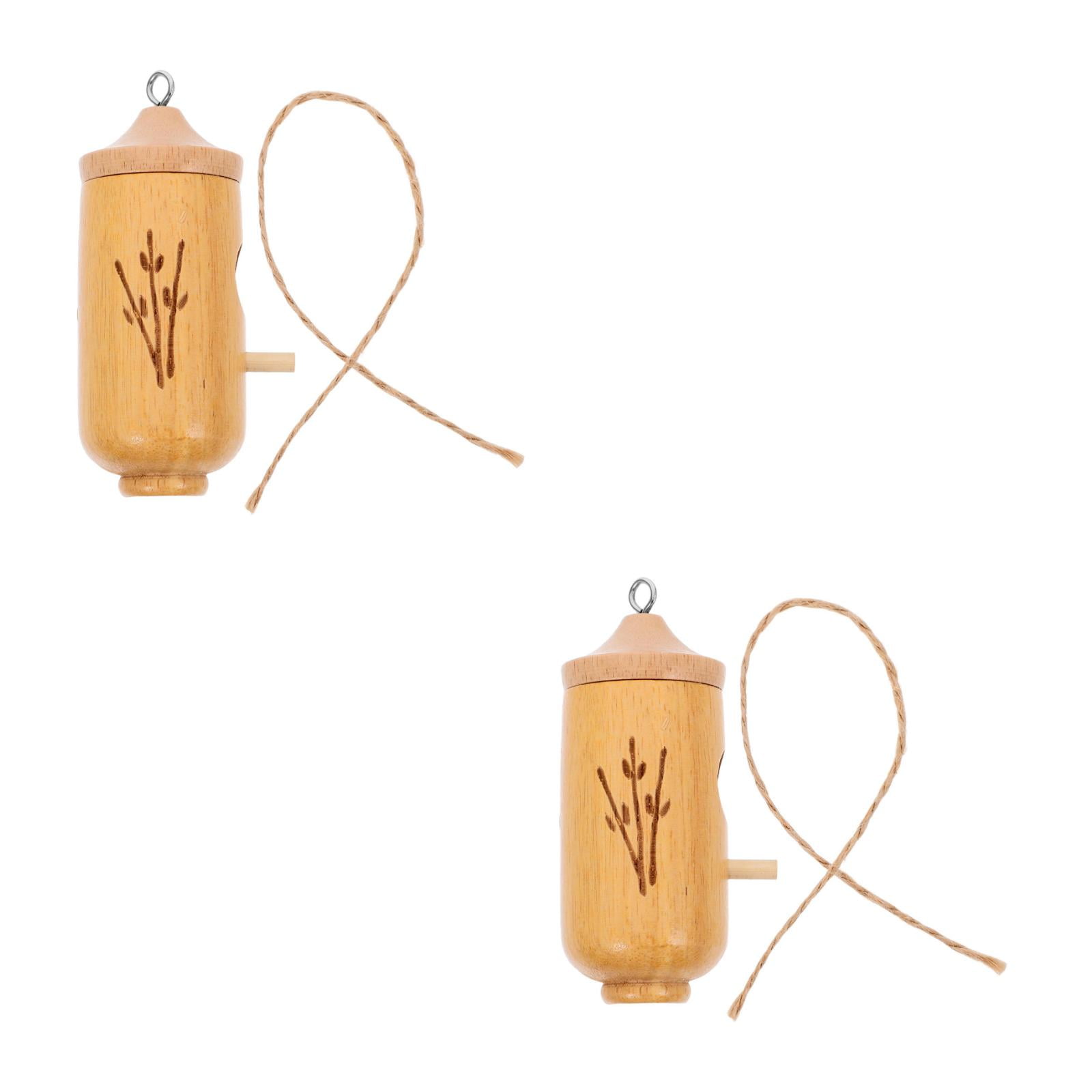 WORGEOUS 2pcs Wooden Hummingbird House Hanging Hummingbird Nest Patio ...