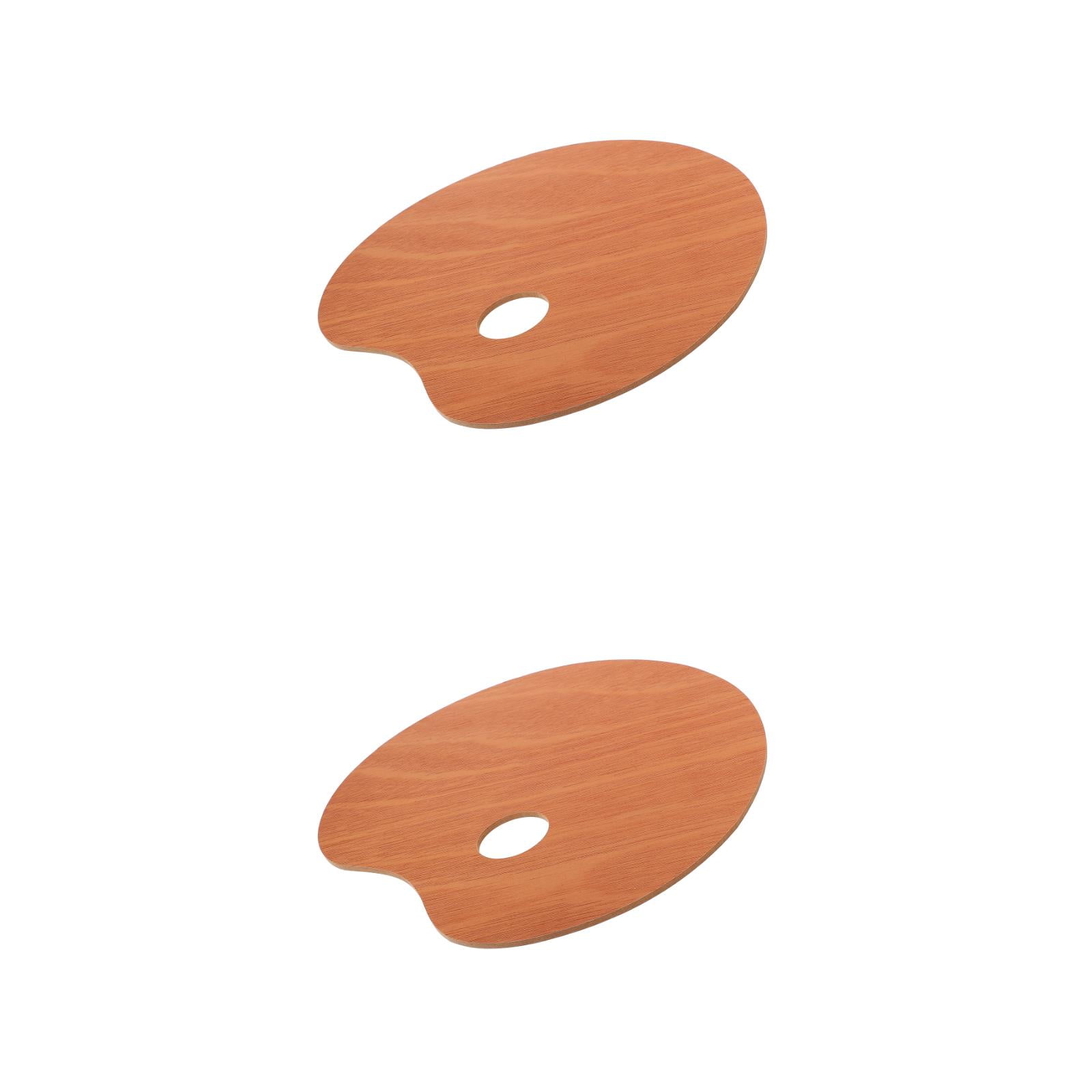 GOOHOCHY WORGEOUS 2pcs Wooden Paint Palette Tray with Thumb Hole for ...