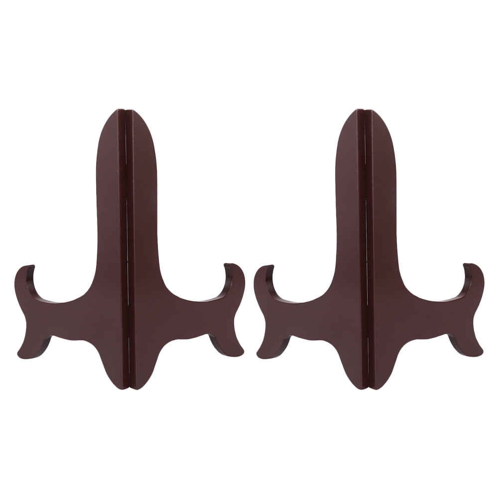 WORGEOUS 2pcs Wooden Picture Frame Stand Plate Display Rack Desktop ...