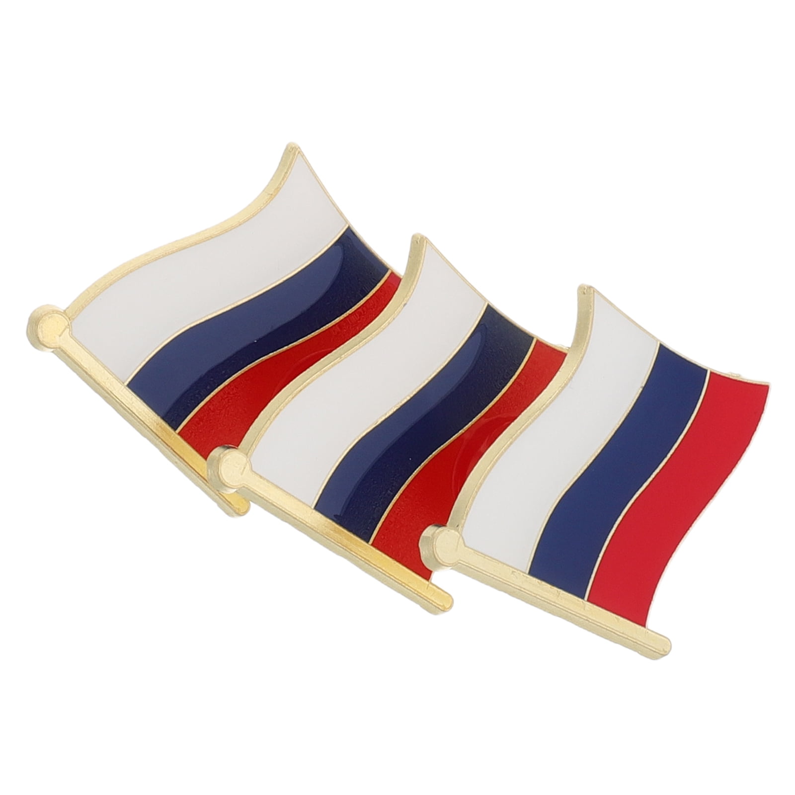 WORGEOUS 3 PCS Flag Lapel Pin Brooch Paint Pins Logo Portable Separator ...