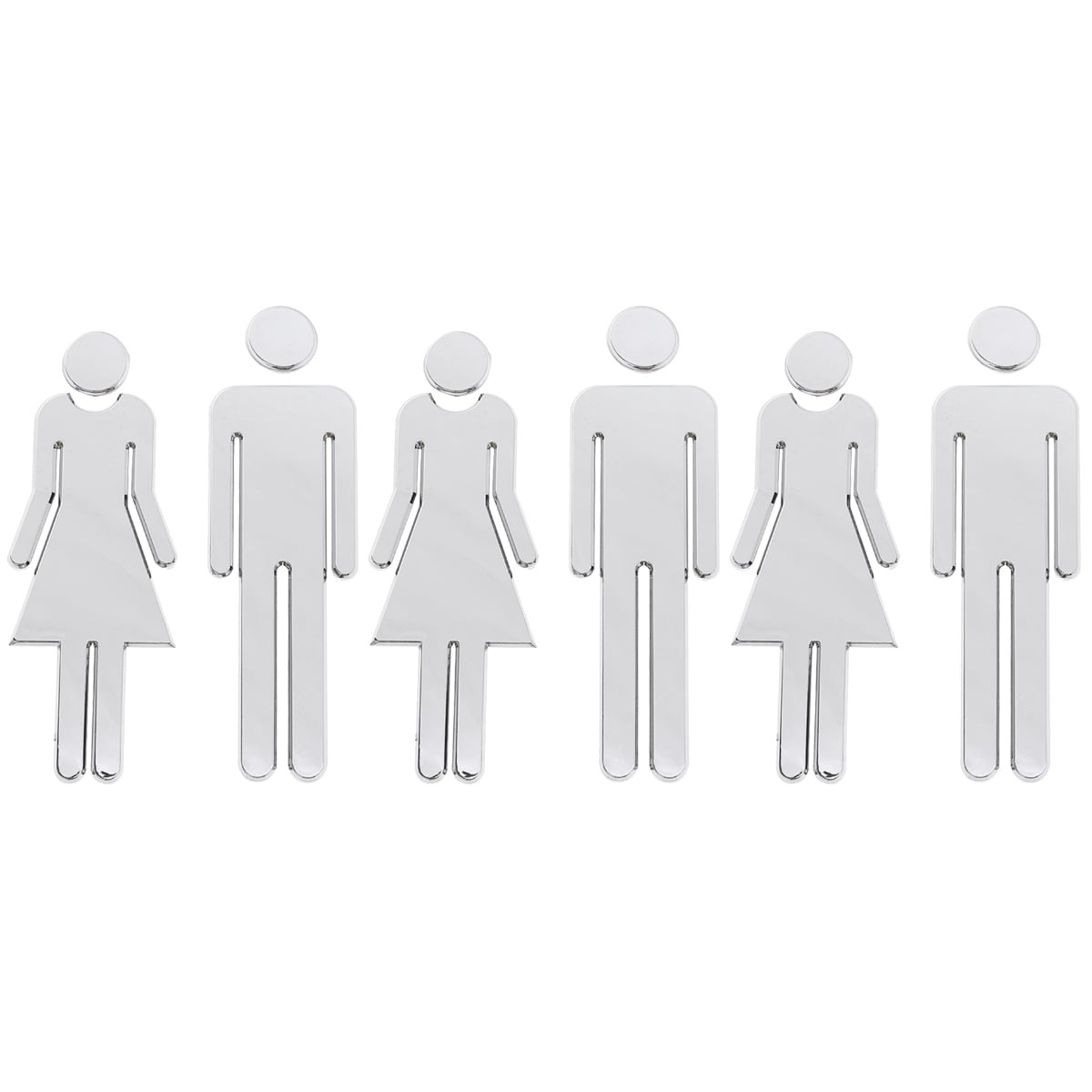WORGEOUS 3 Pairs 12cm Self-adhesive 3D Mirror Public Toilet Restroom ...