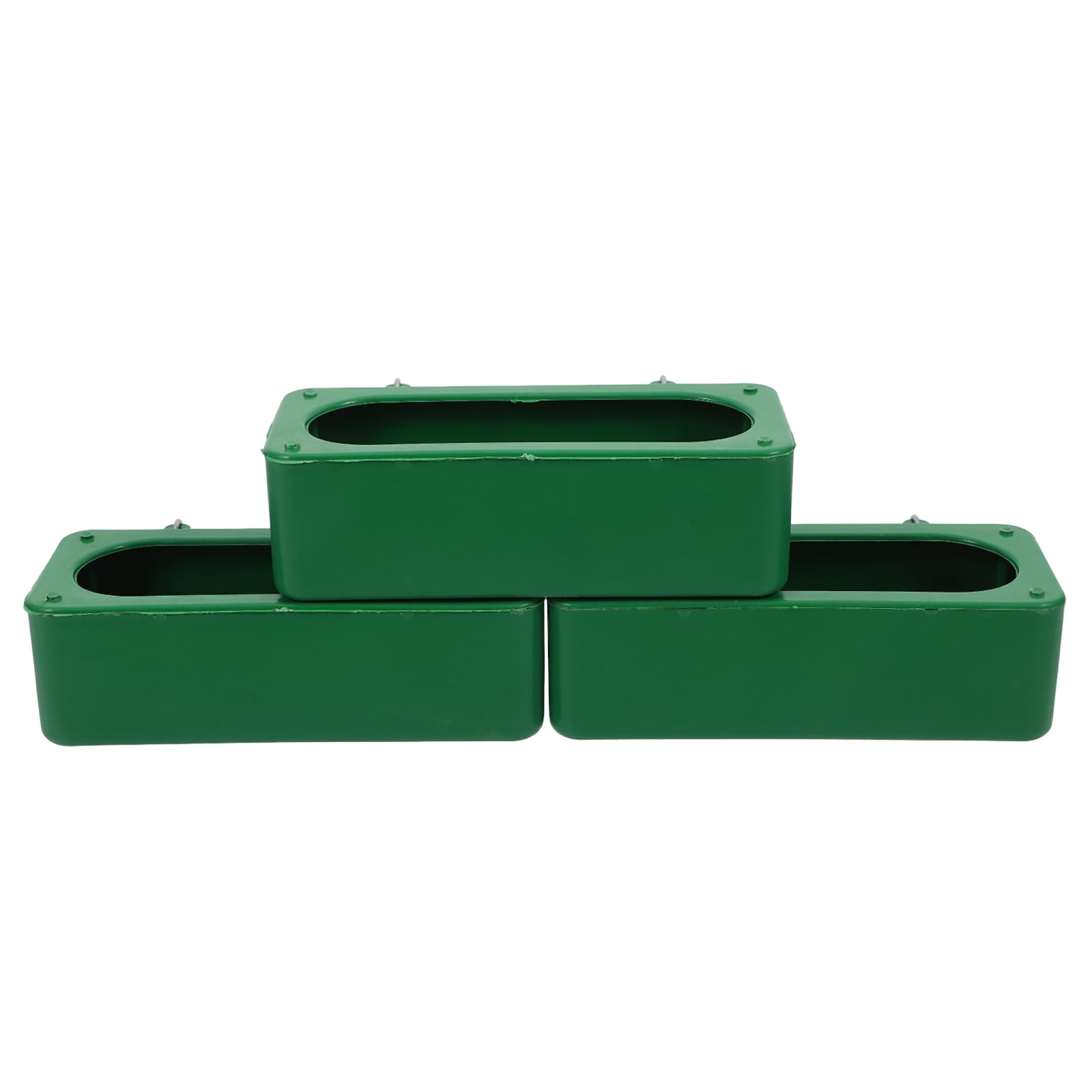 WORGEOUS 3 Pcs Bird Trough Food Bowl Feeder Cup Water Dispenser Green ...