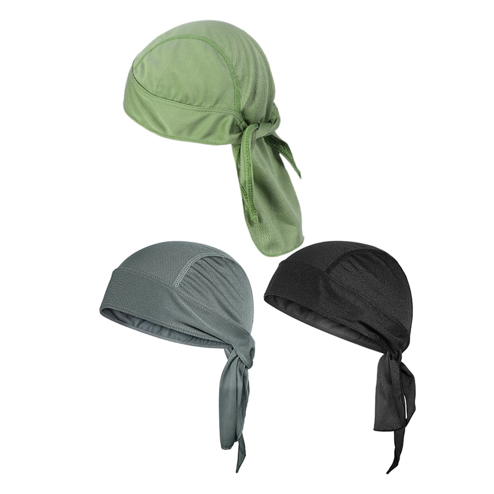 WORGEOUS 3 Pcs Cooling Skull Caps Helmet Liner Sweat Wicking Running ...