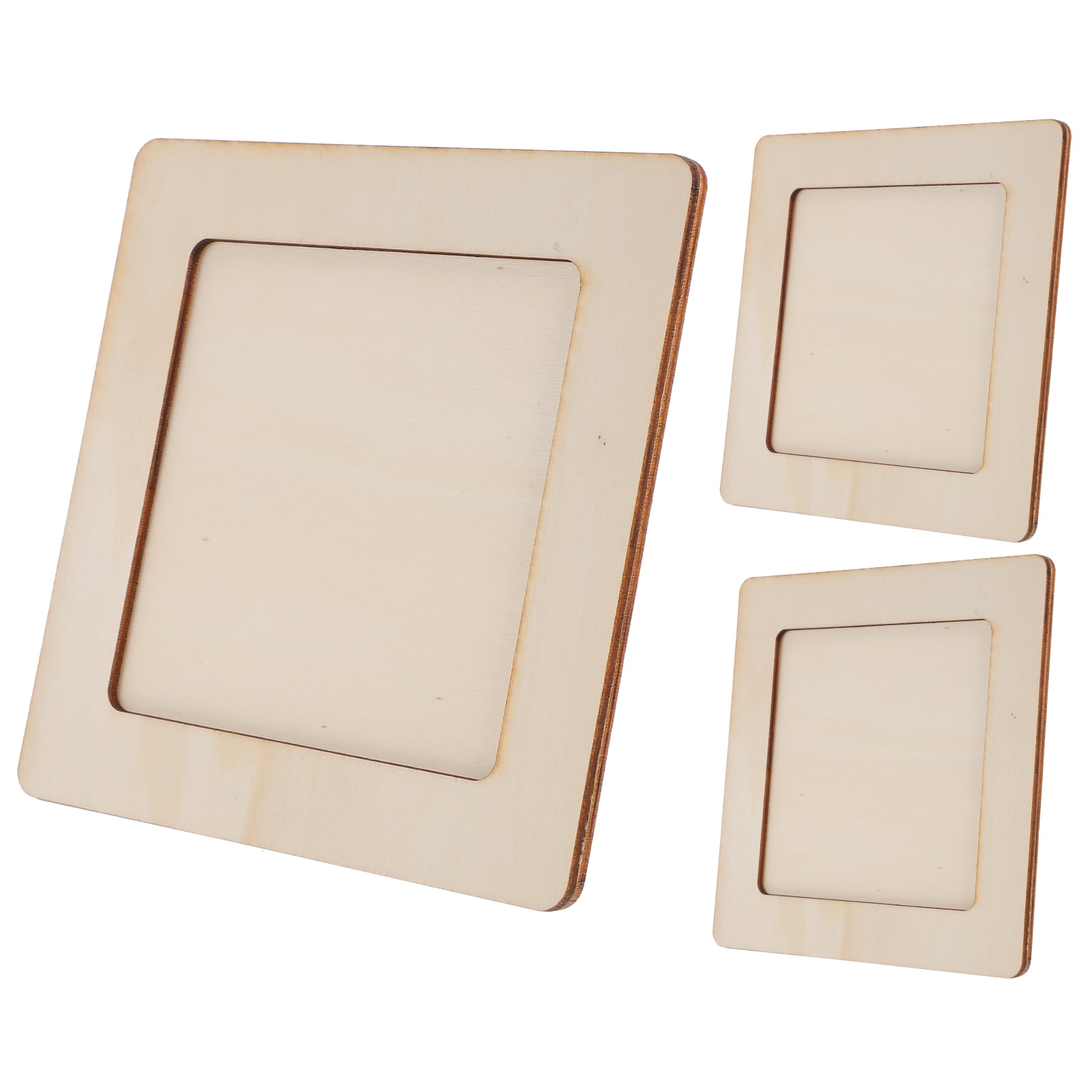 WORGEOUS 3 Pcs Digital Picture Frame Wooden DIY Photo Child - Walmart.com