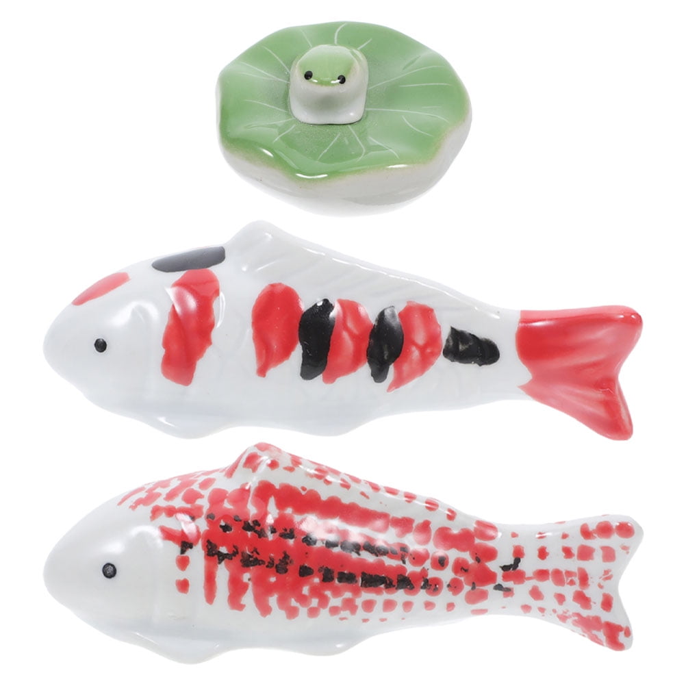 WORGEOUS 3 Pcs Fish Tank Floating Decor Can Decoration Blue and White ...