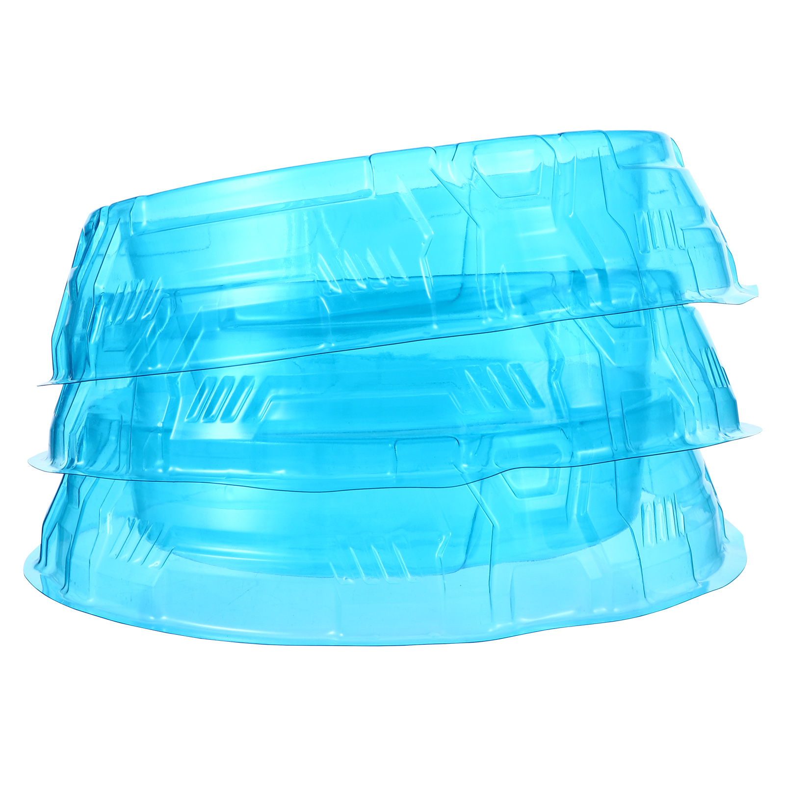 GOOHOCHY Gyro Disk Toys 3Set Blue Round Plastic for Childrens Play ...