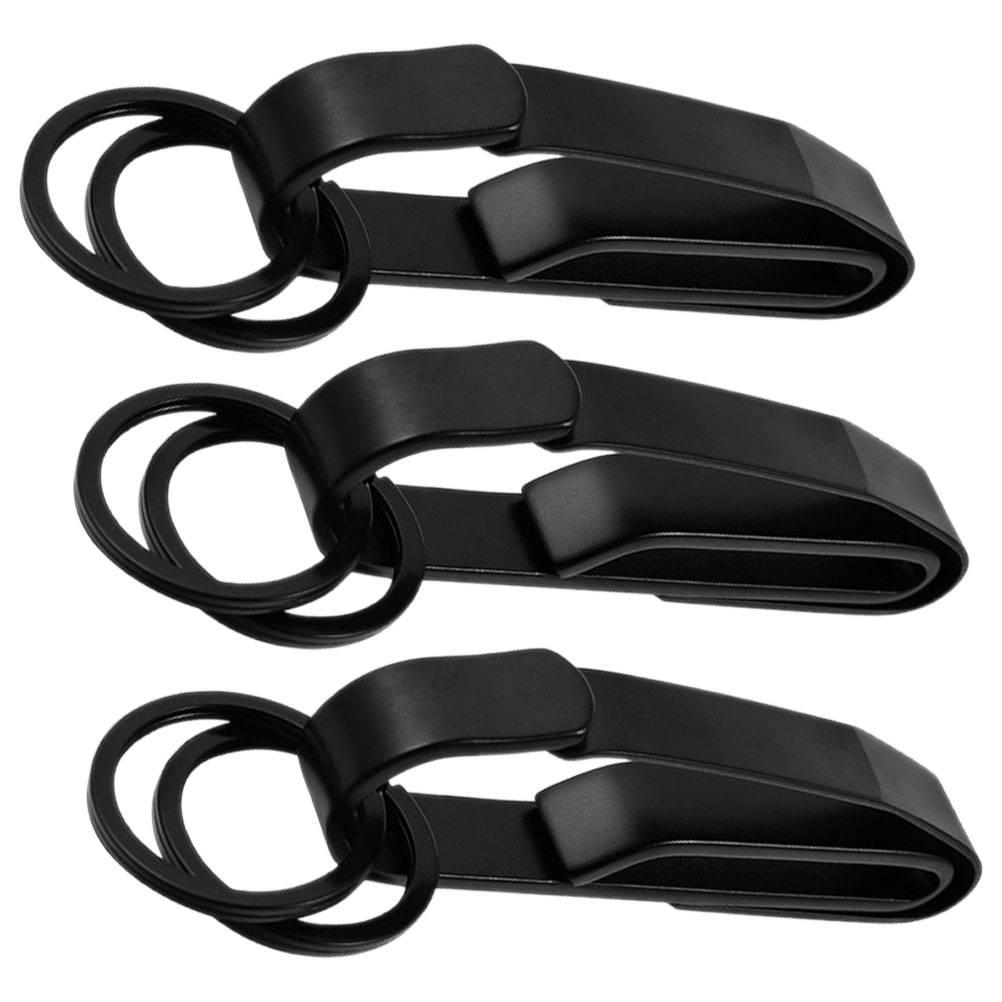 WORGEOUS 3 Pcs Keeper Stainless Steel Men's Waist Keychain Through Belt ...