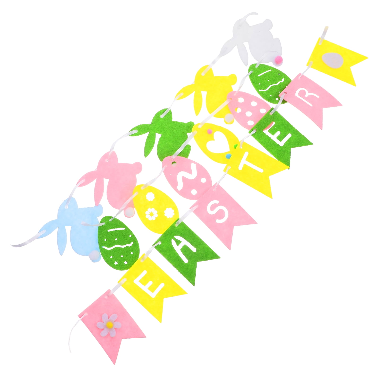 WORGEOUS 3 Pcs Square Sweets Lolly Paper Felt Bunny Banner - Walmart.com