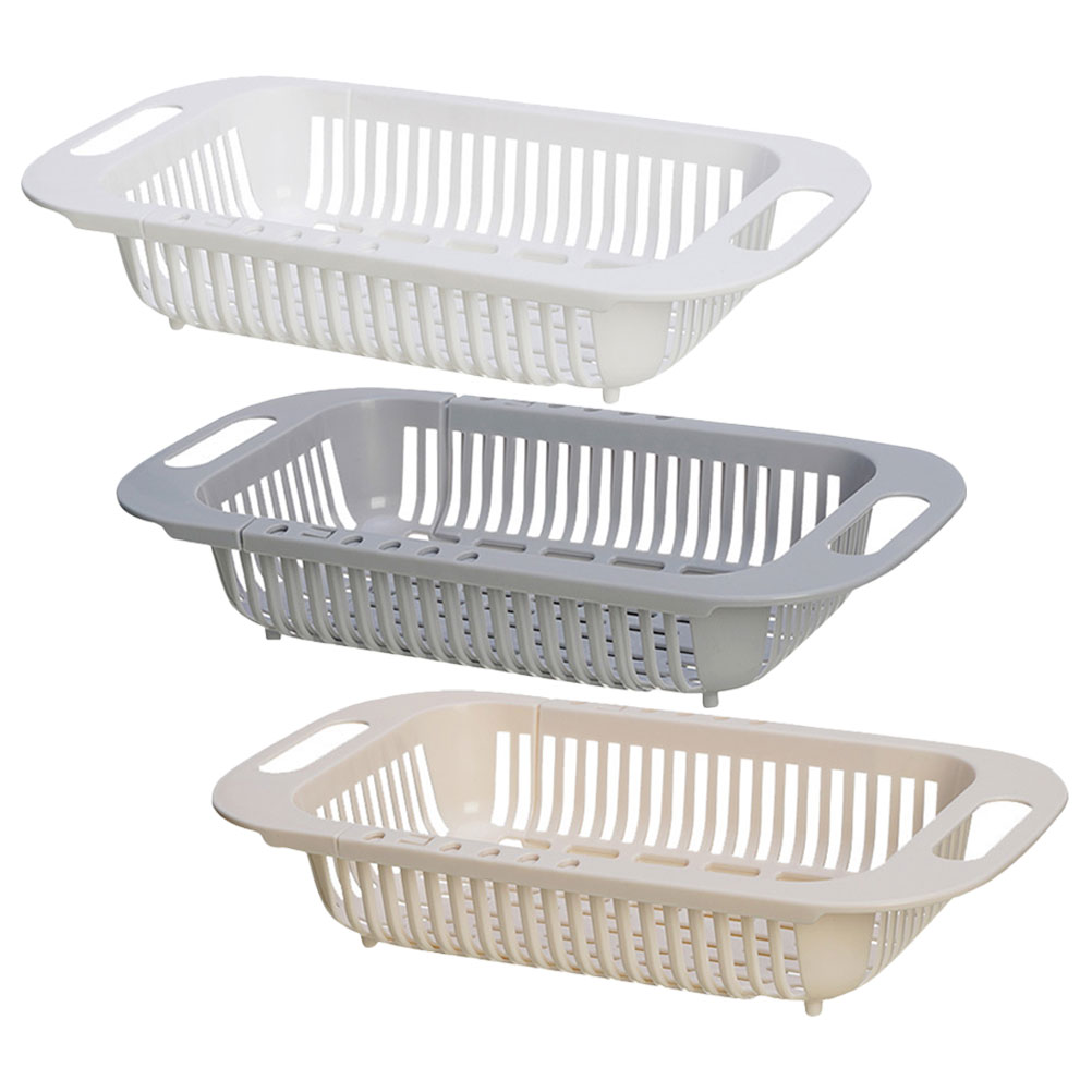 WORGEOUS 3 Pcs Telescopic Vegetable Basket Washer Water Trough ...