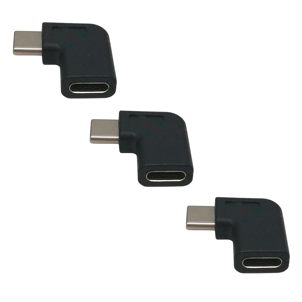 WORGEOUS 3 Pcs Type-C Adapter USB 3.1 USB C 90 Degree Angle Male to ...