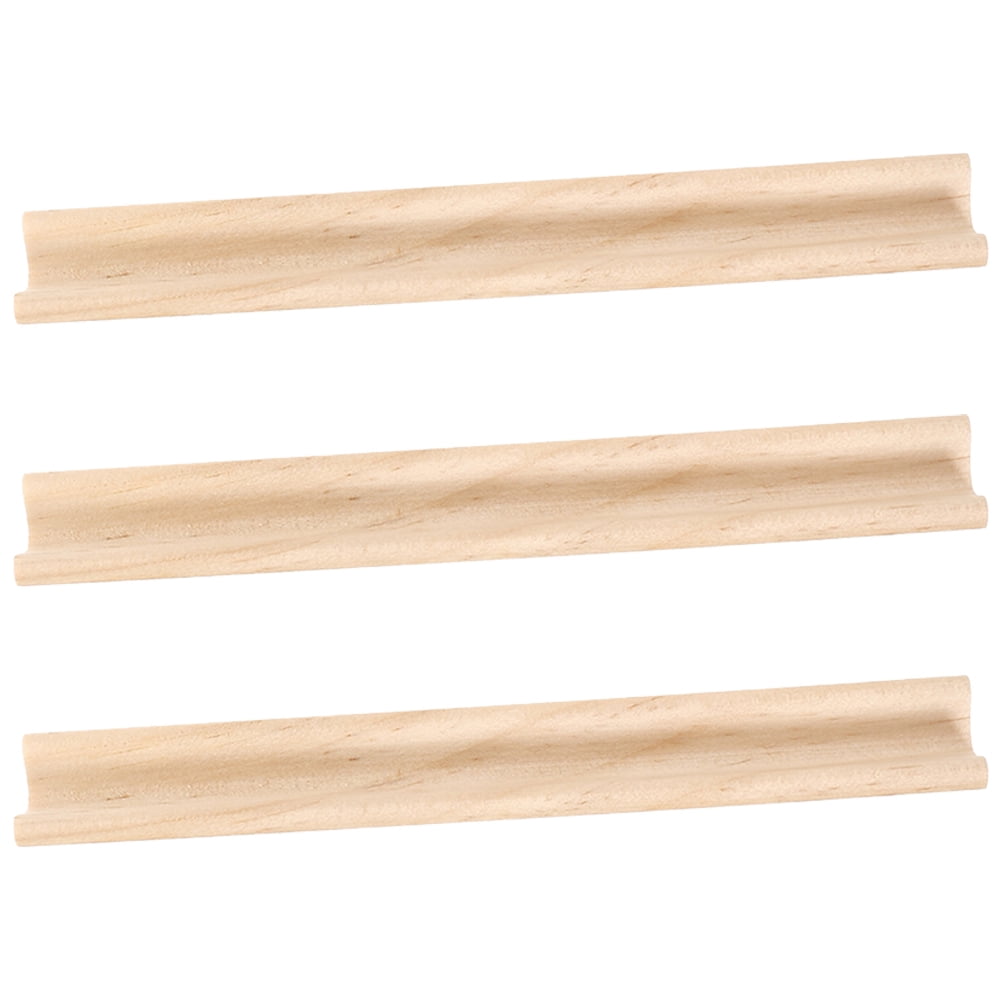 WORGEOUS 3 Pcs Wooden Tile Holders Letter Replacement Racks Word Tray ...